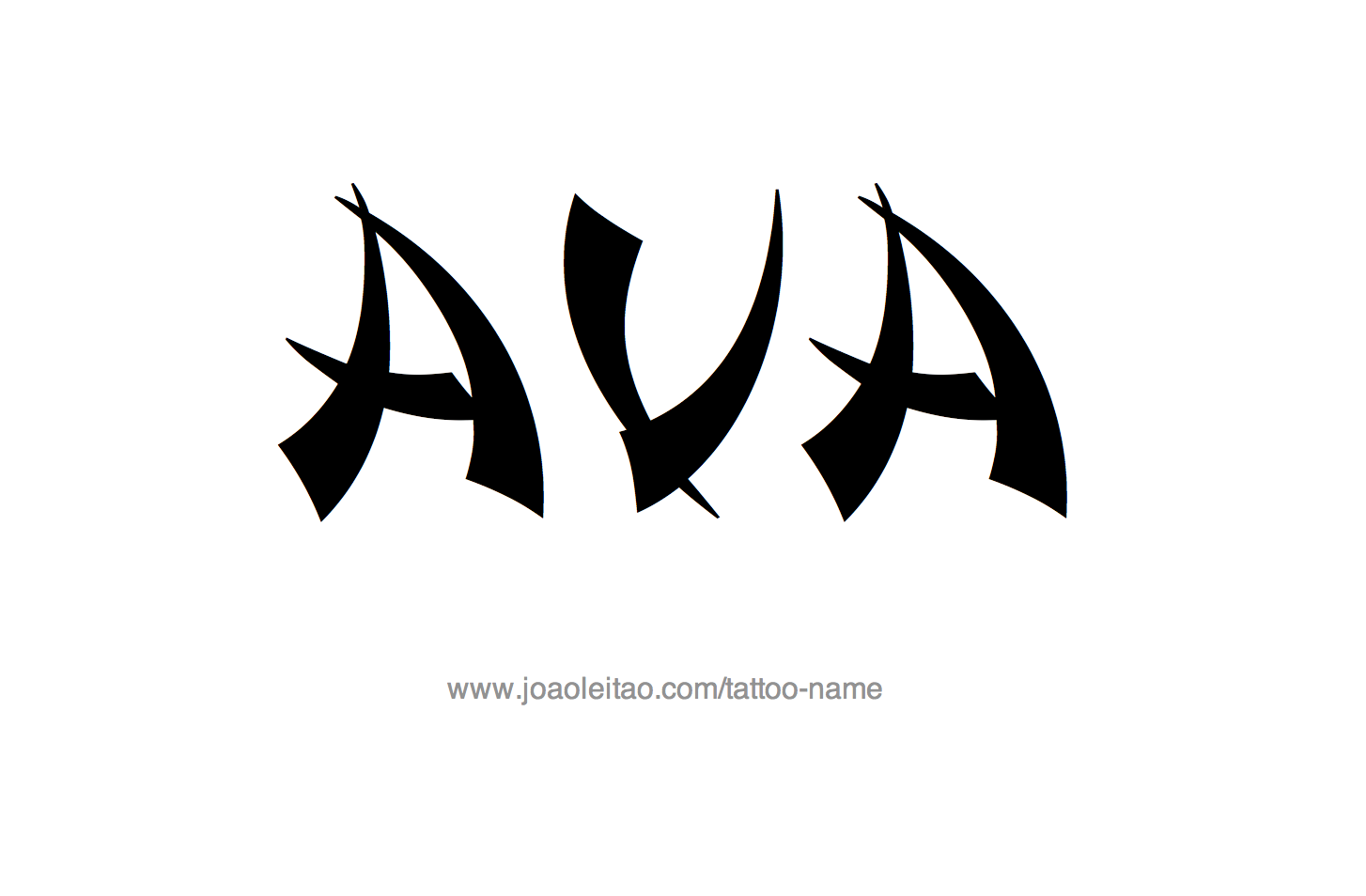 Ava Name Tattoo Designs