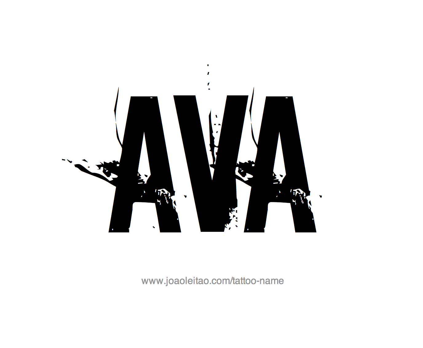 Ava Name Tattoo Designs