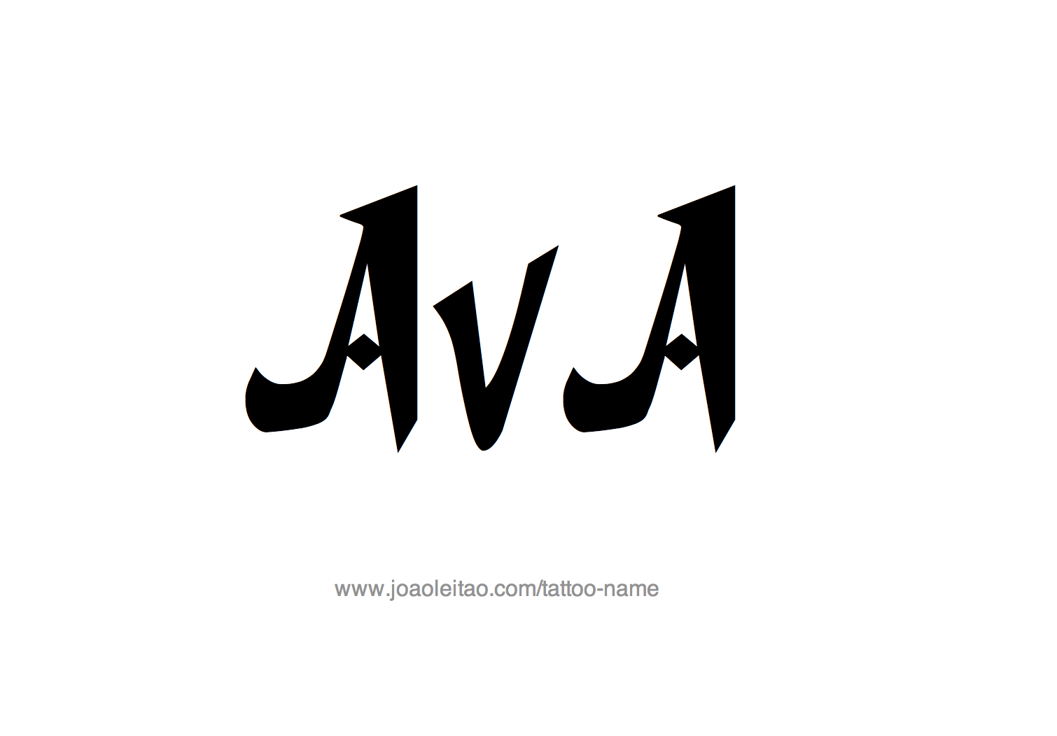 Ava Name Tattoo Designs