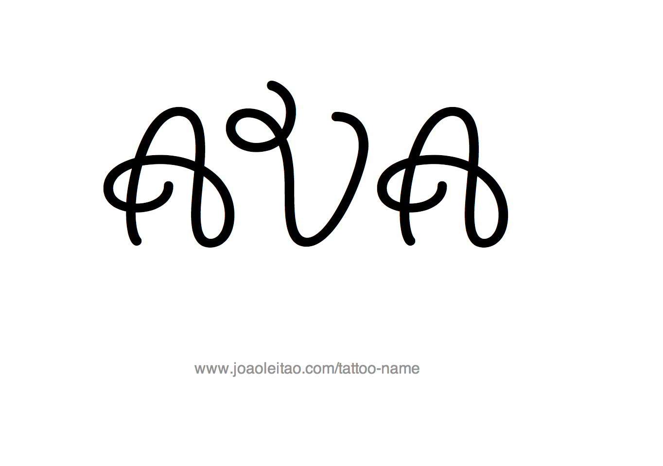 Ava Name Tattoo Designs