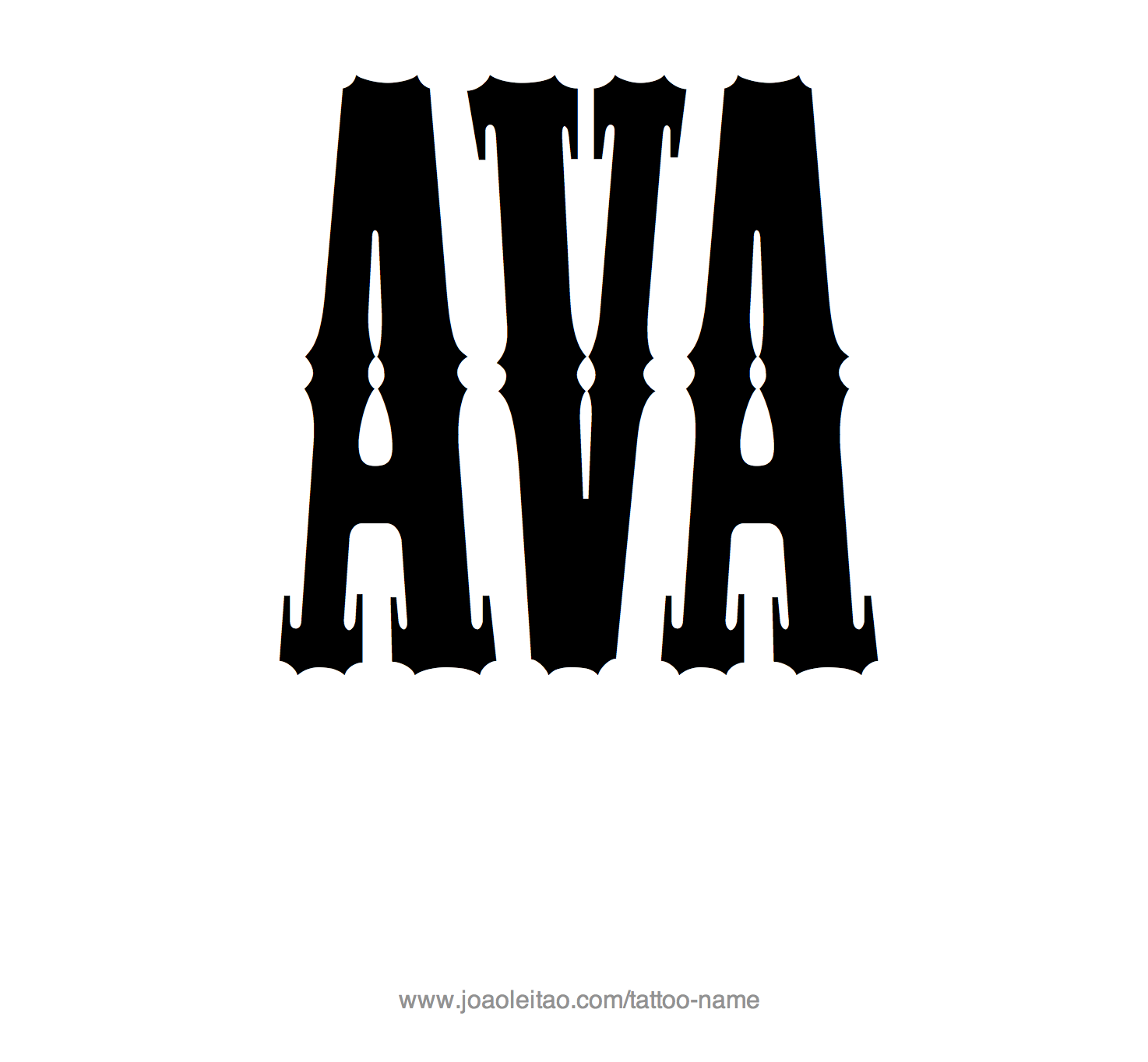 Ava Name Tattoo Designs