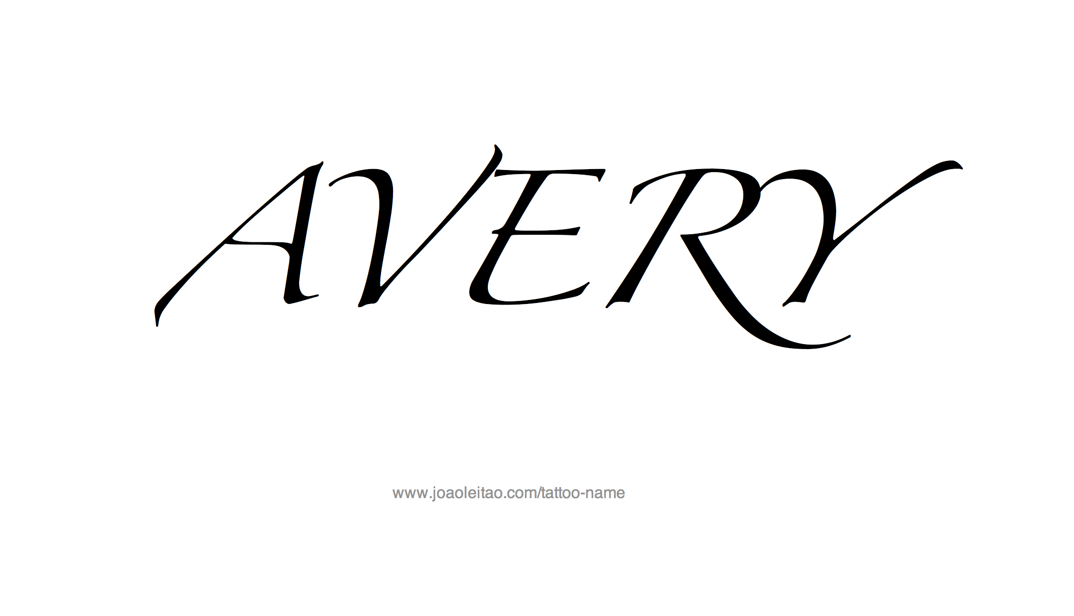 Avery Name Tattoo Designs