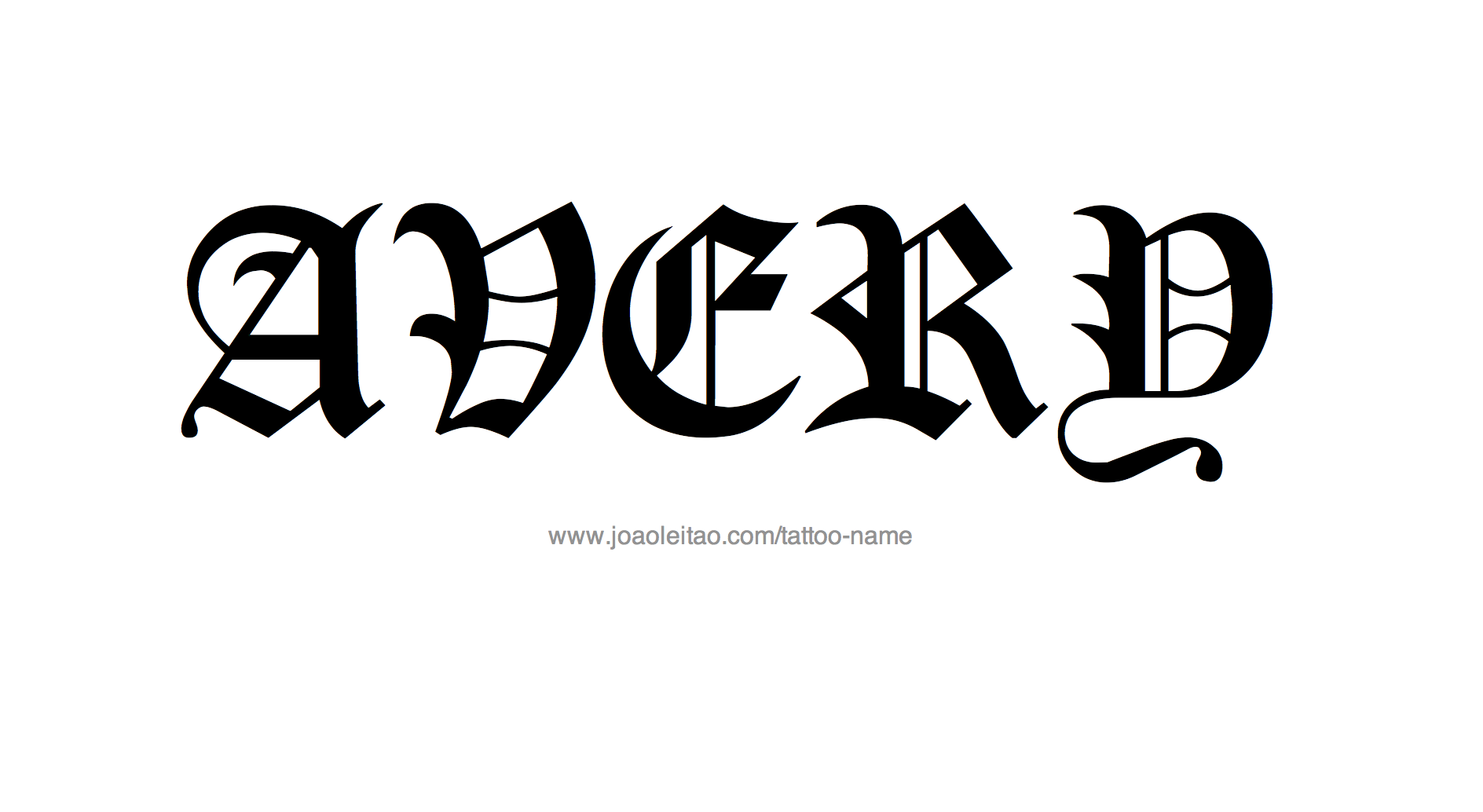 Avery Name Tattoo Designs