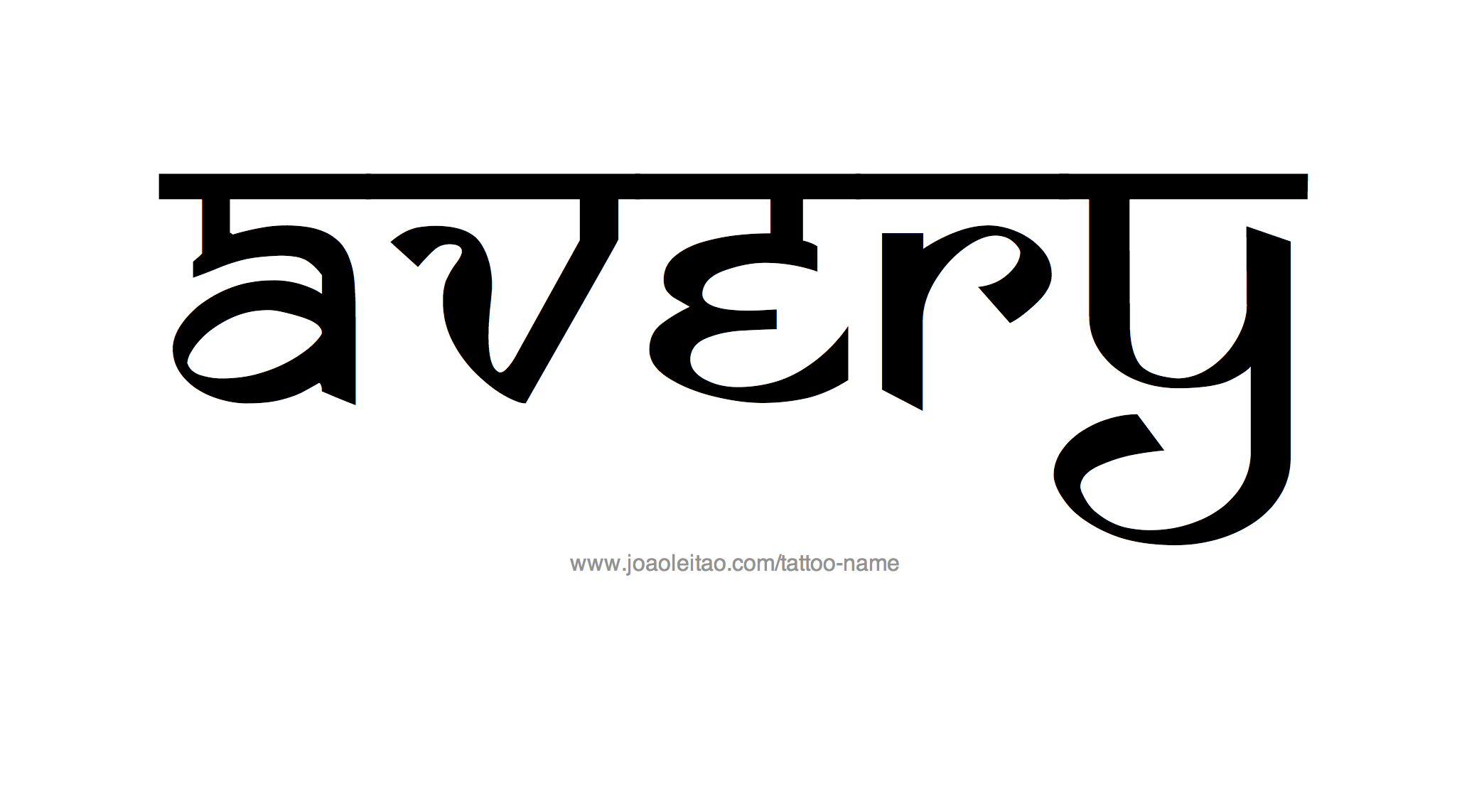 Avery Name Tattoo Designs