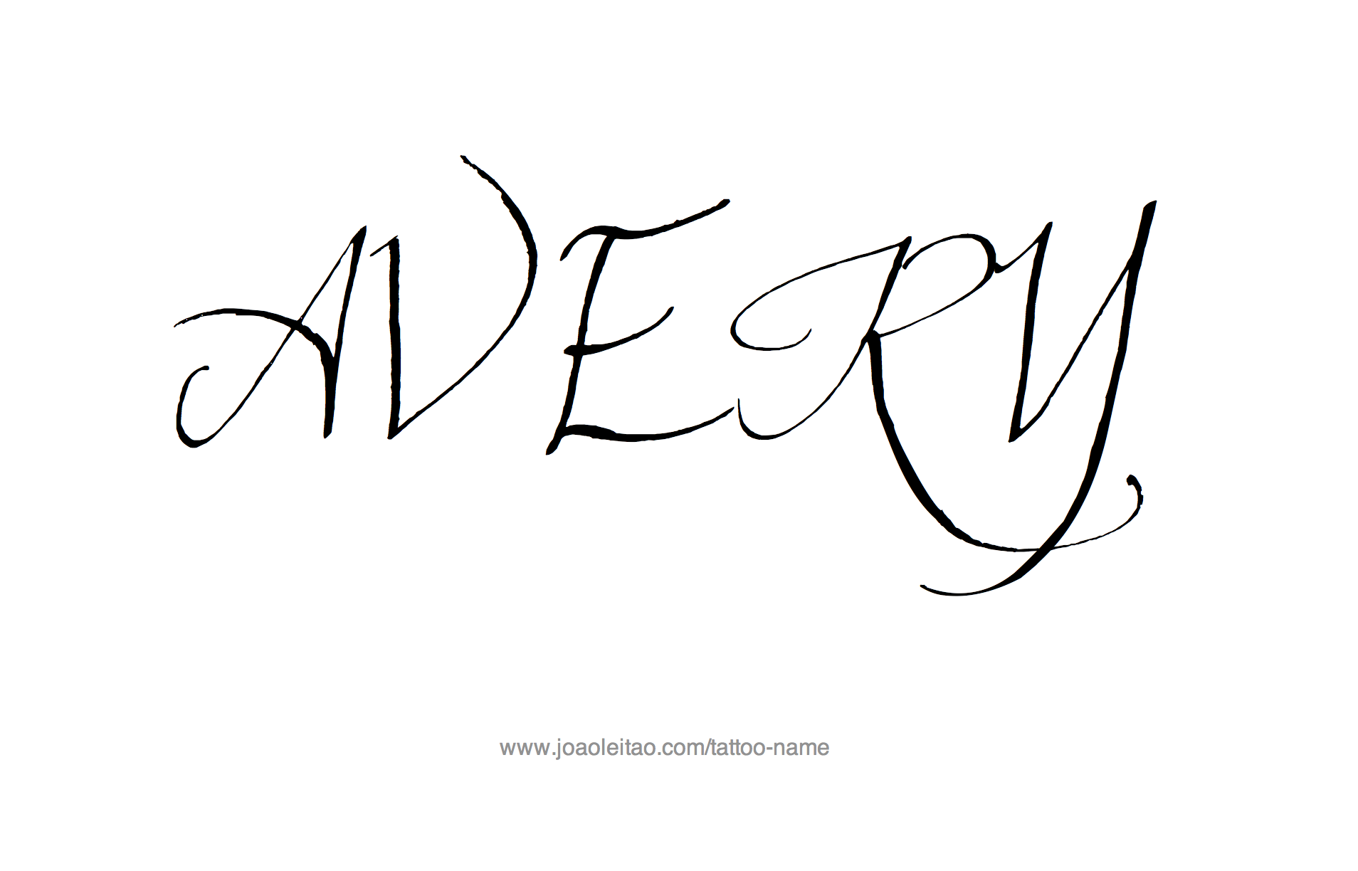 Avery Name Tattoo Designs