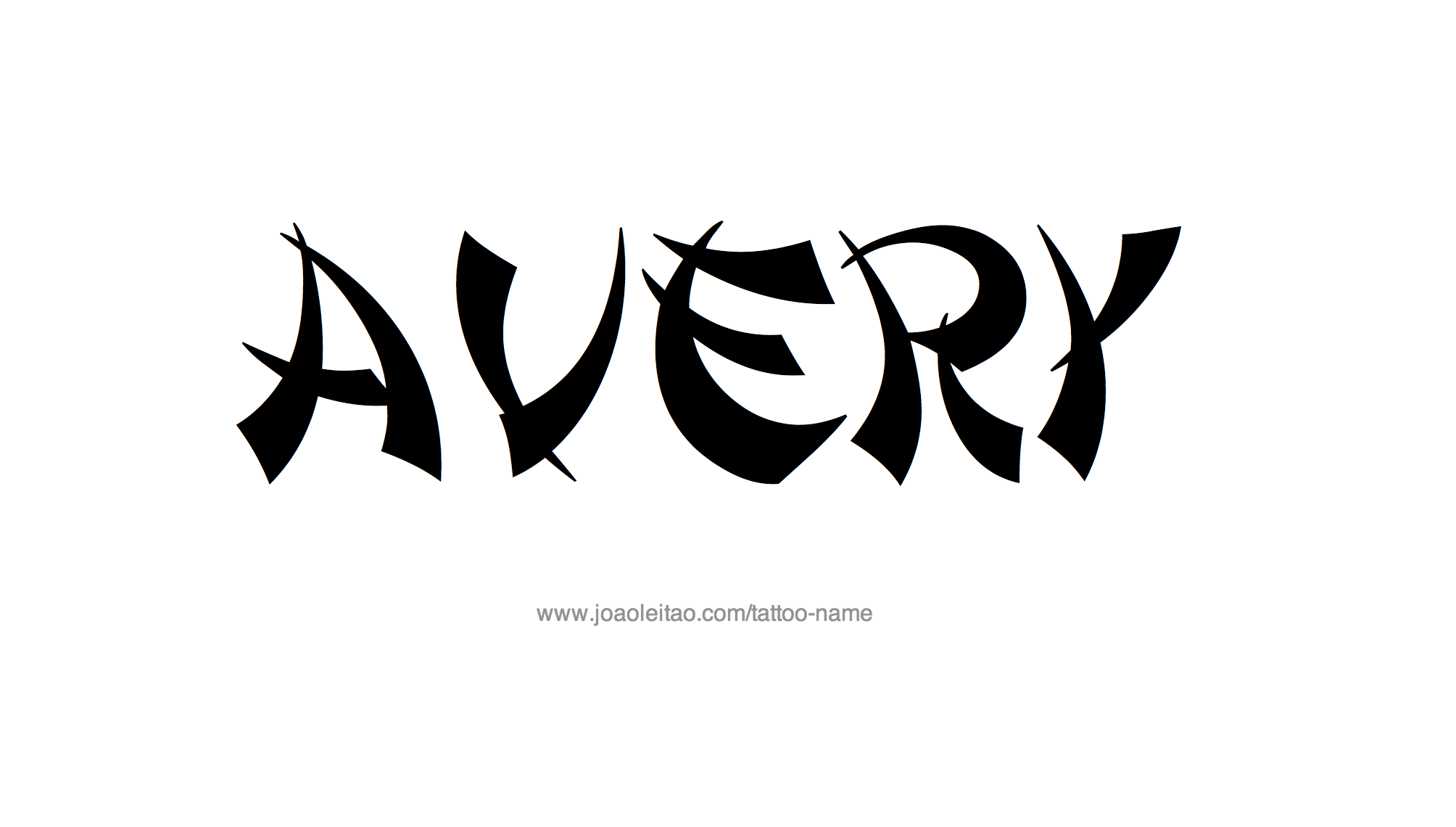 Avery Name Tattoo Designs
