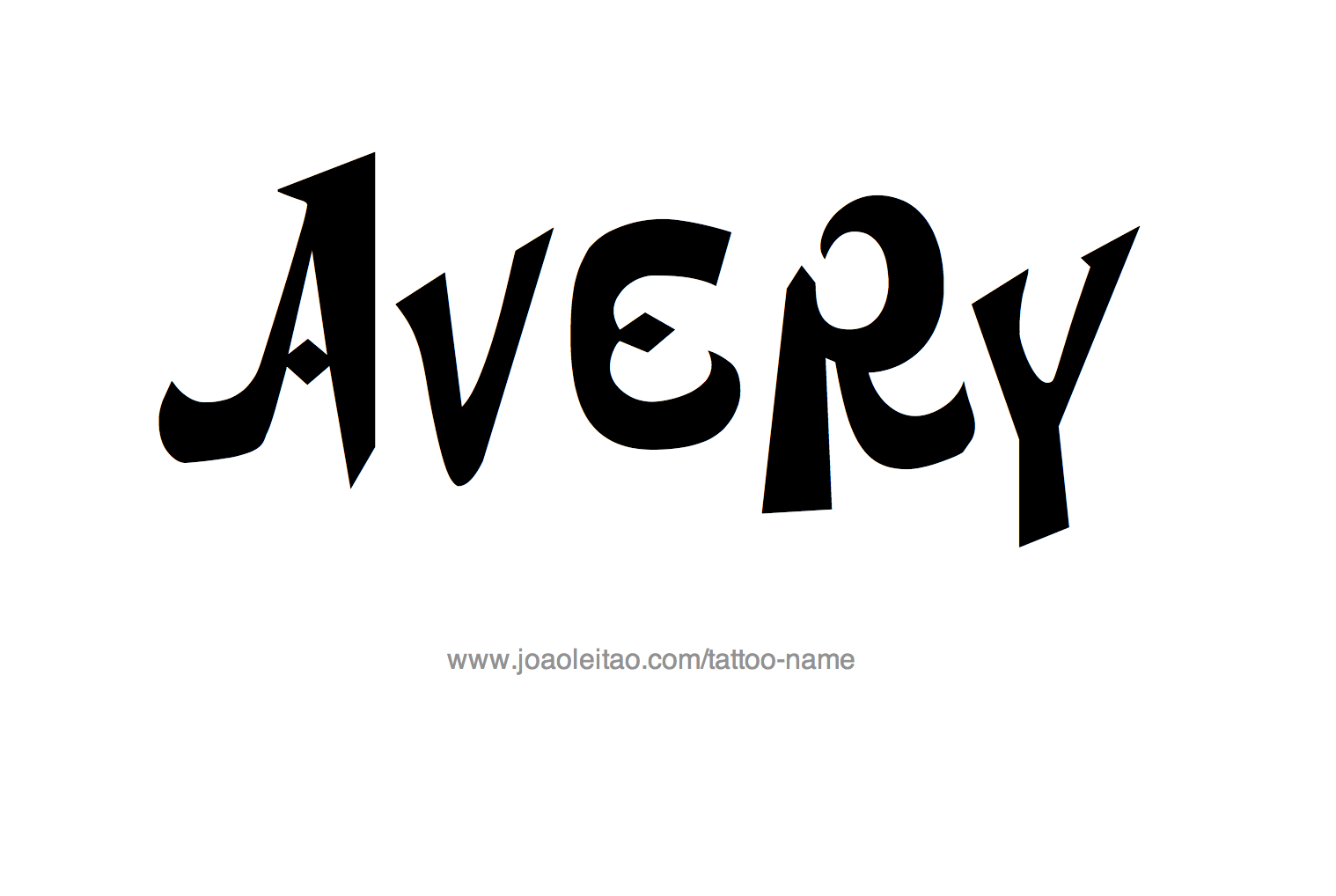 Avery Name Tattoo Designs