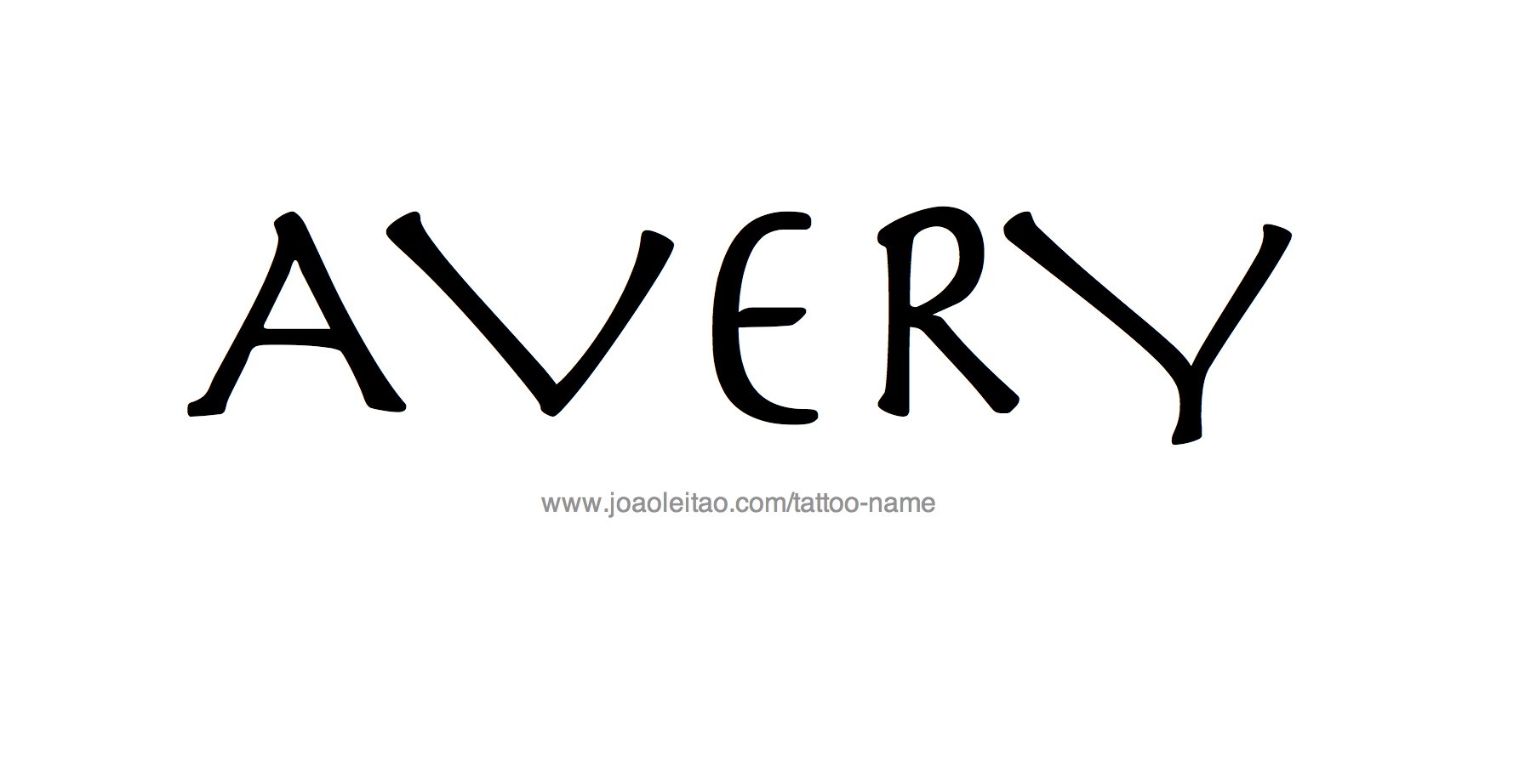 Avery Name Tattoo Designs