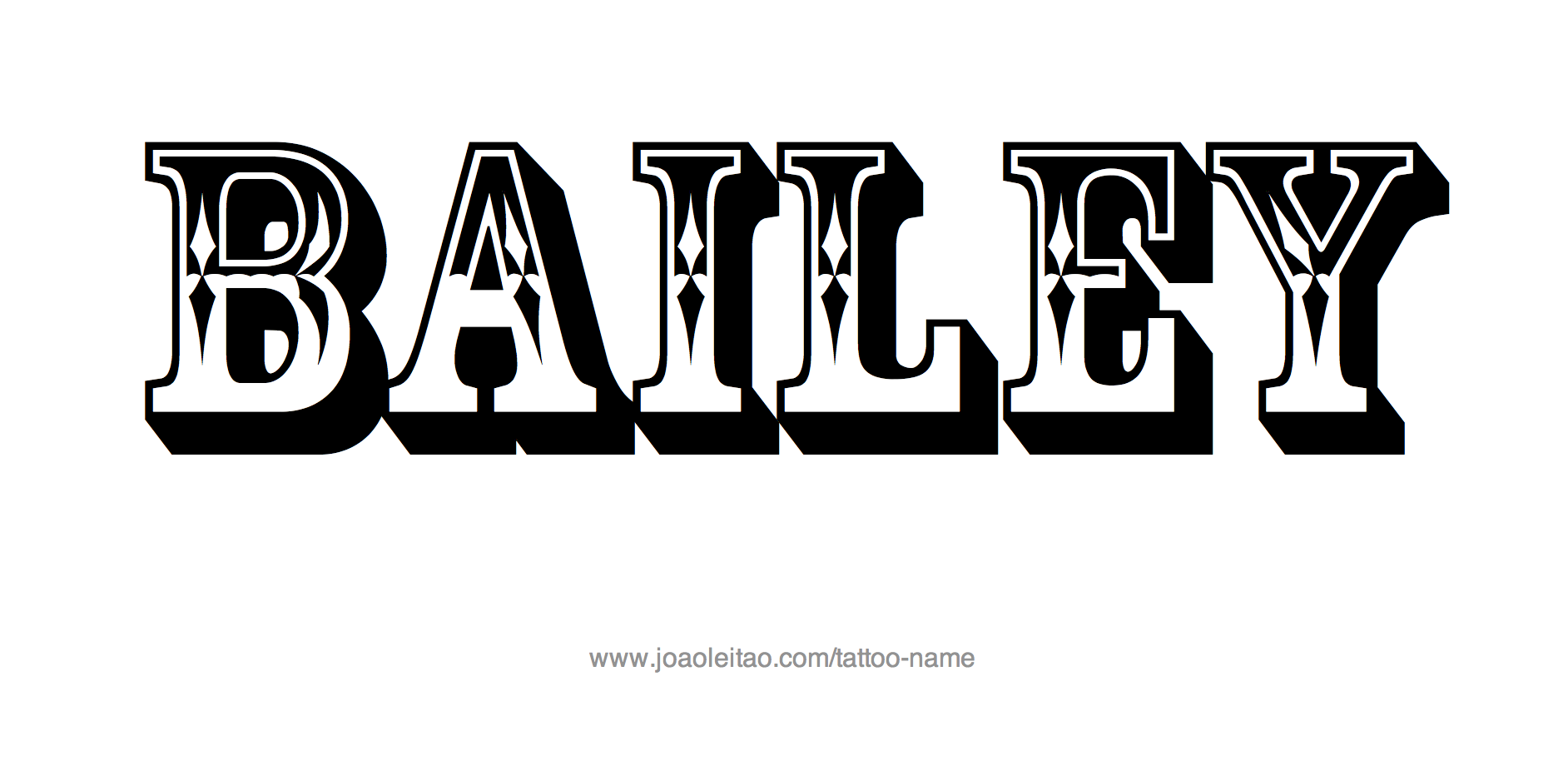 Bailey Name Tattoo Designs