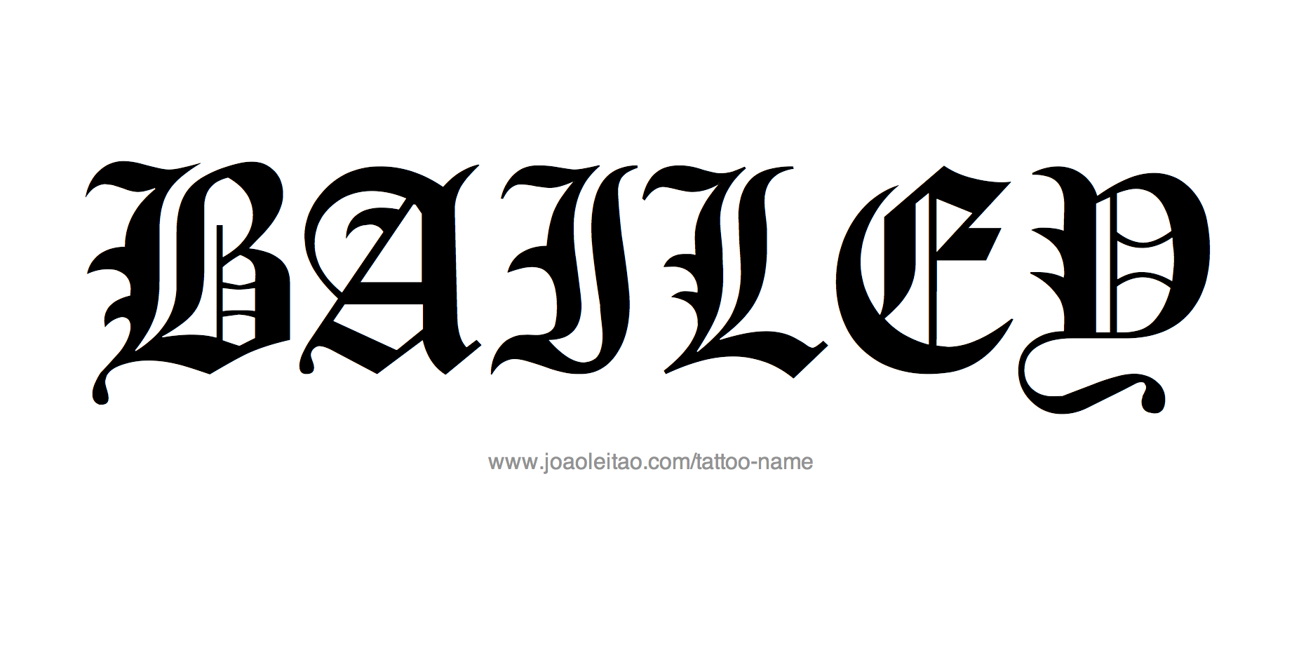 Bailey Name Tattoo Designs