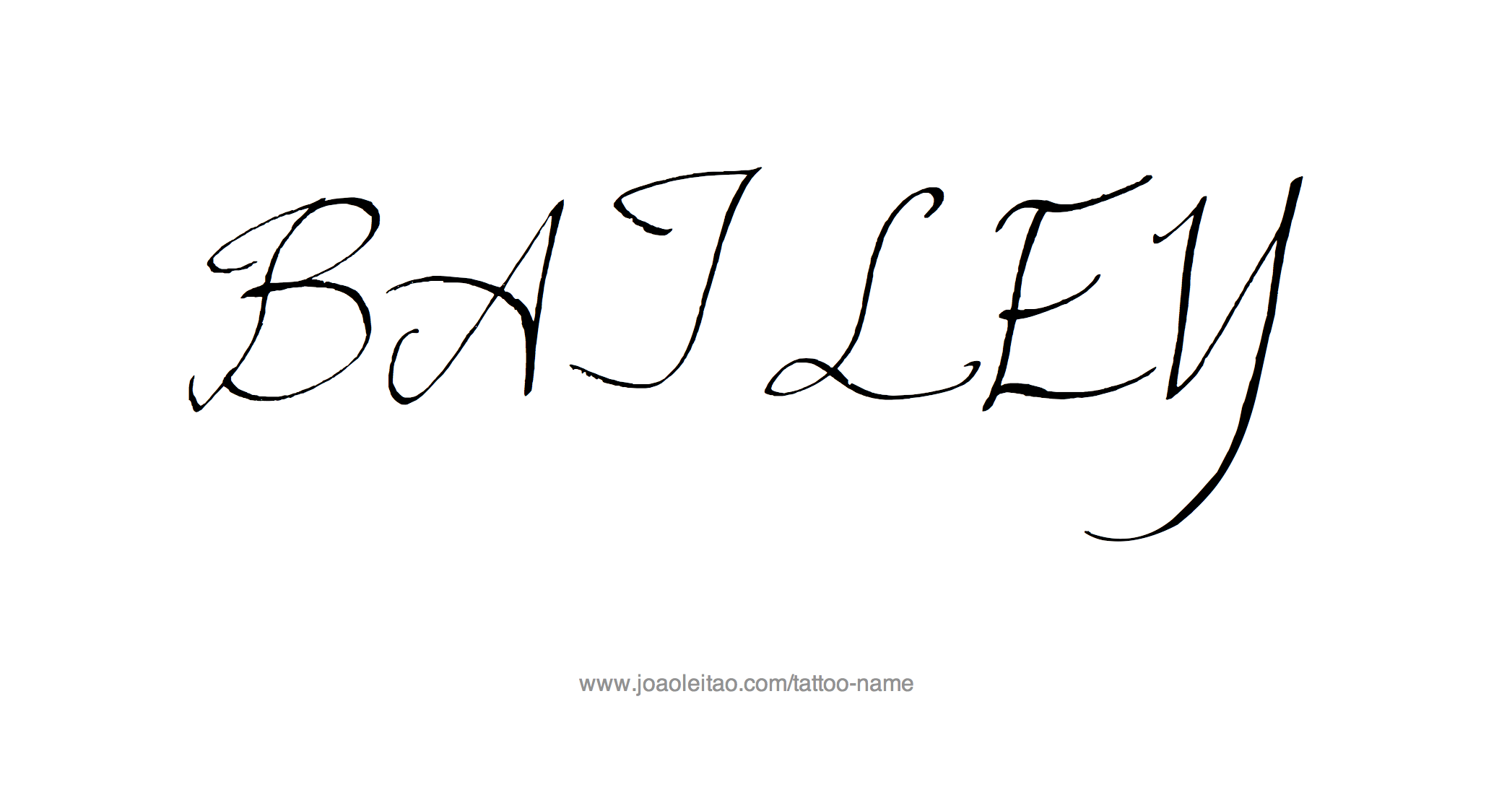 Bailey Name Tattoo Designs