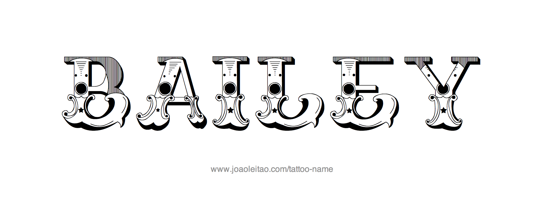 Bailey Name Tattoo Designs