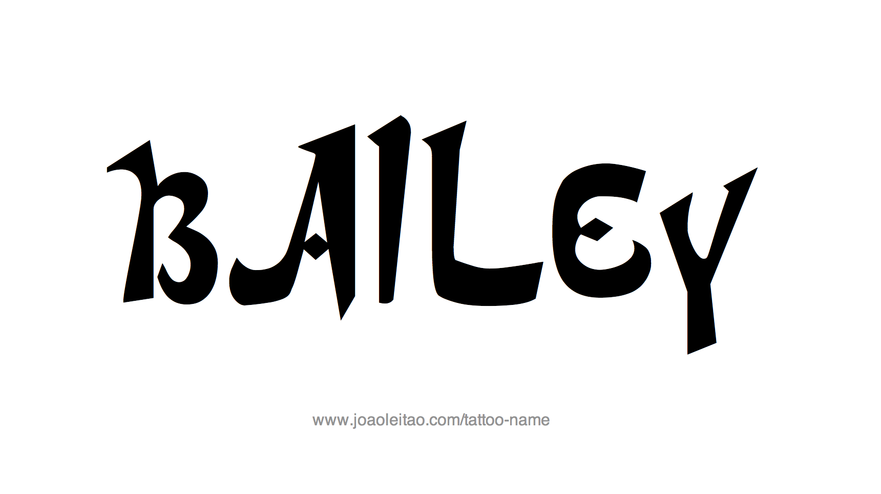 Bailey Name Tattoo Designs