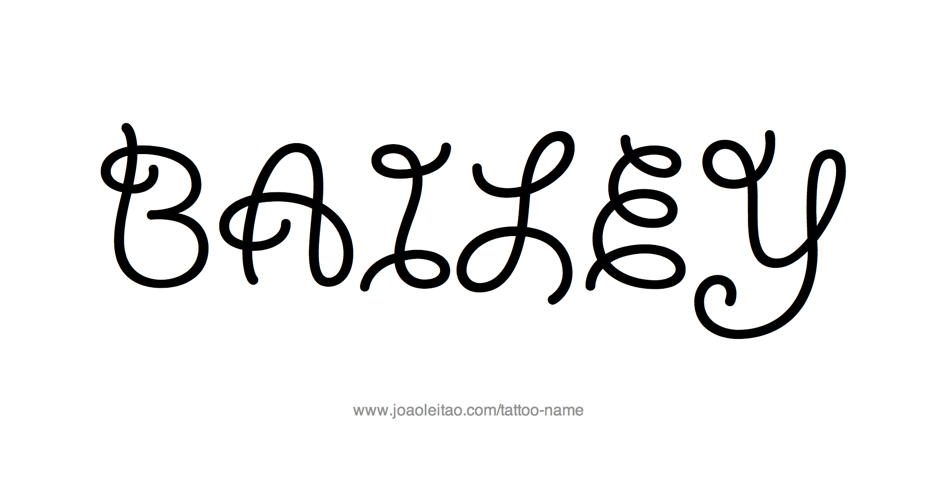 Bailey Name Tattoo Designs