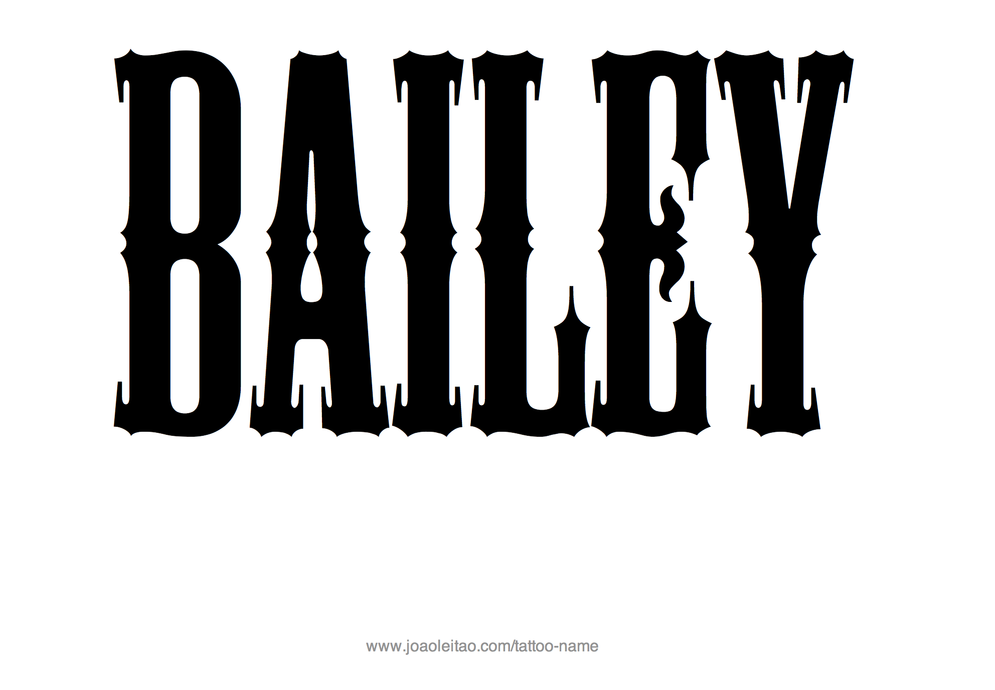 Bailey Name Tattoo Designs