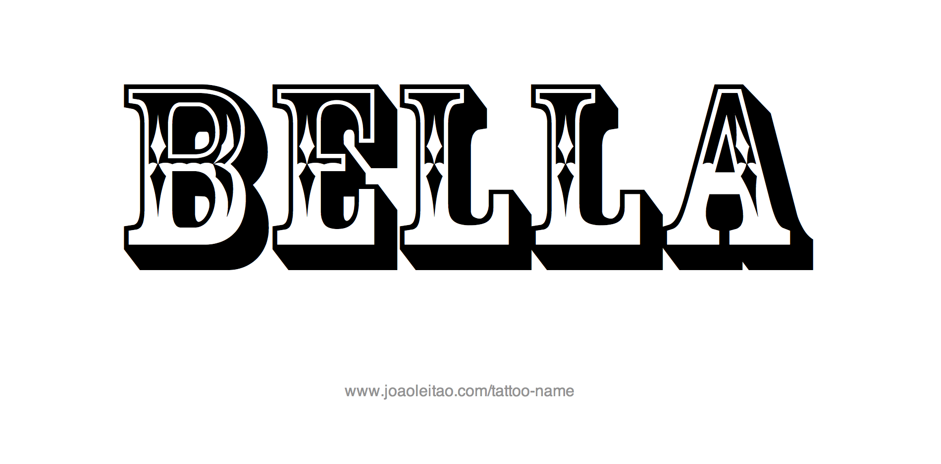 Bella Name Tattoo Designs