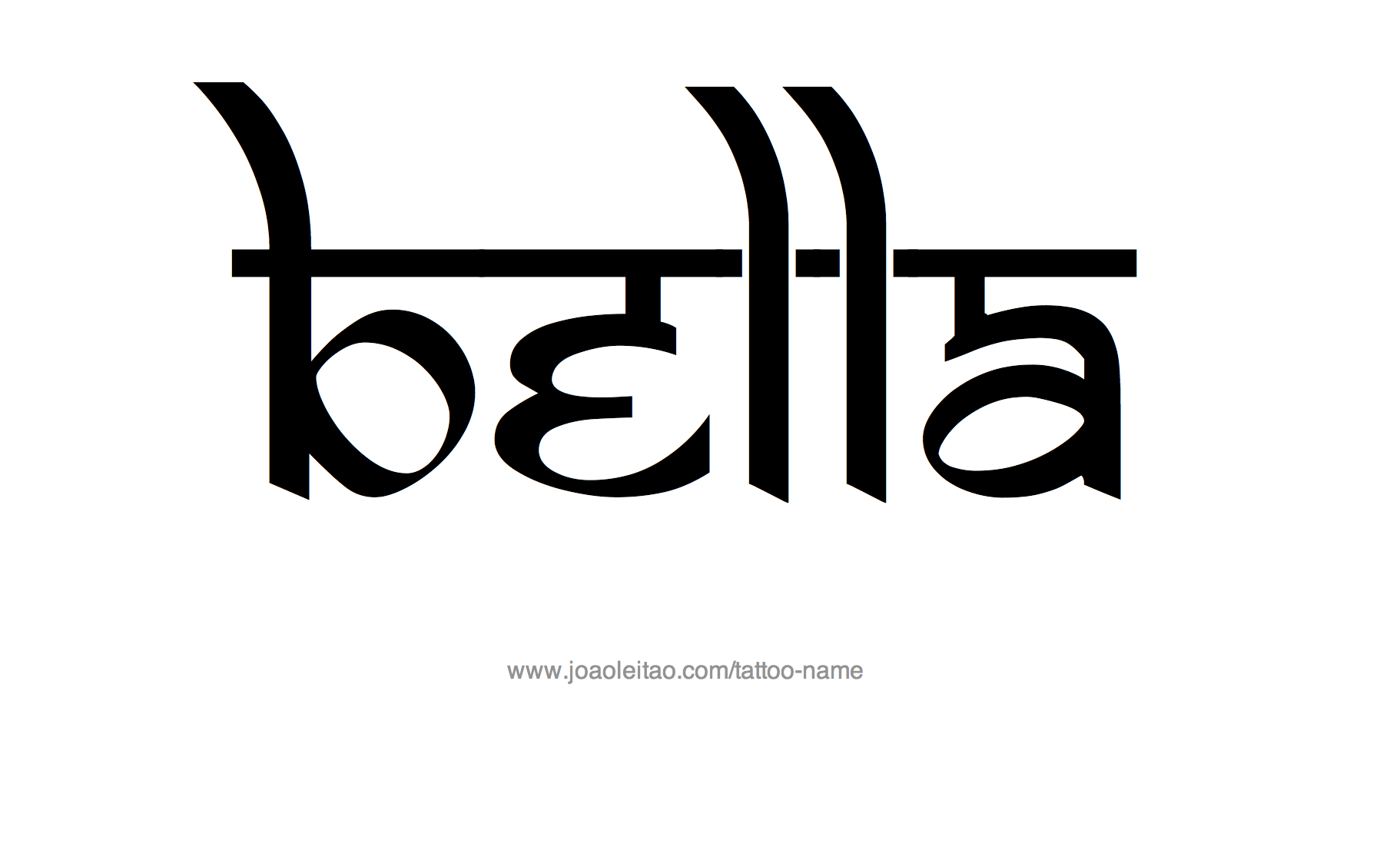 Bella Name Tattoo Designs