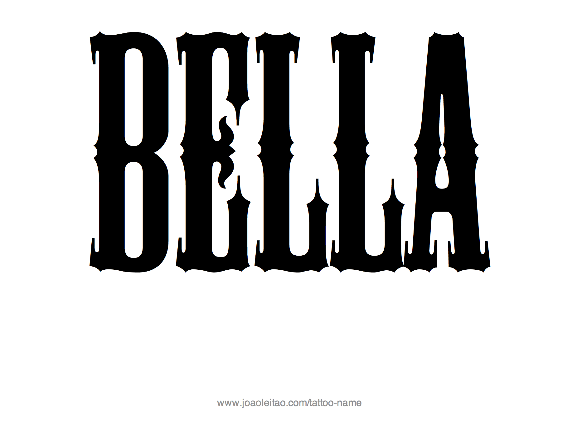 Bella Name Tattoo Designs
