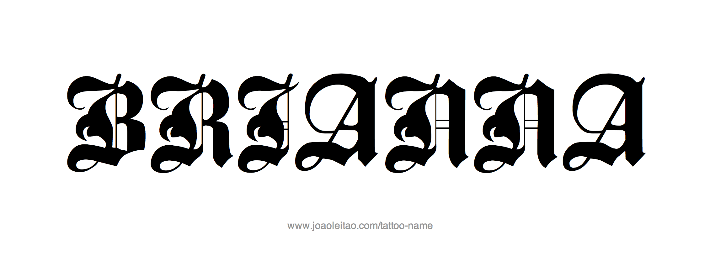 Brianna Name Tattoo Designs