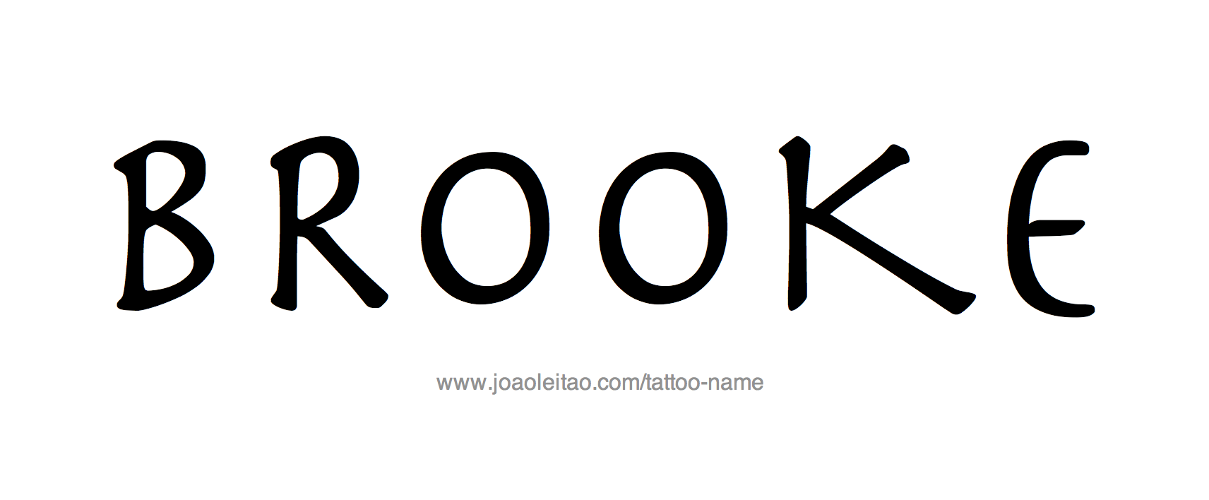 Brooke Name Tattoo Designs