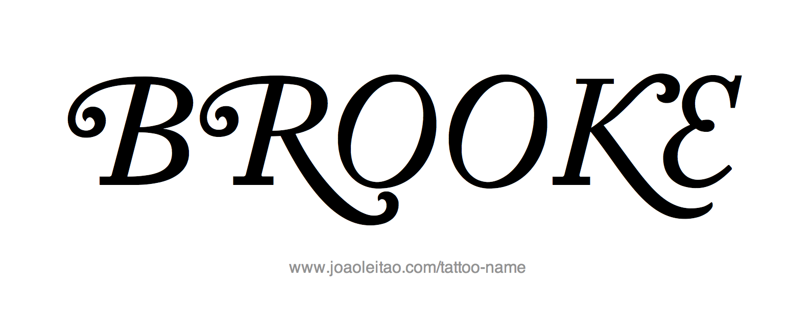 Brooke Name Tattoo Designs