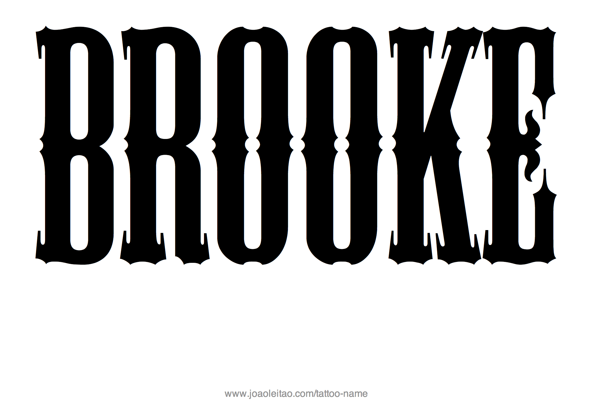 Brooke Name Tattoo Designs