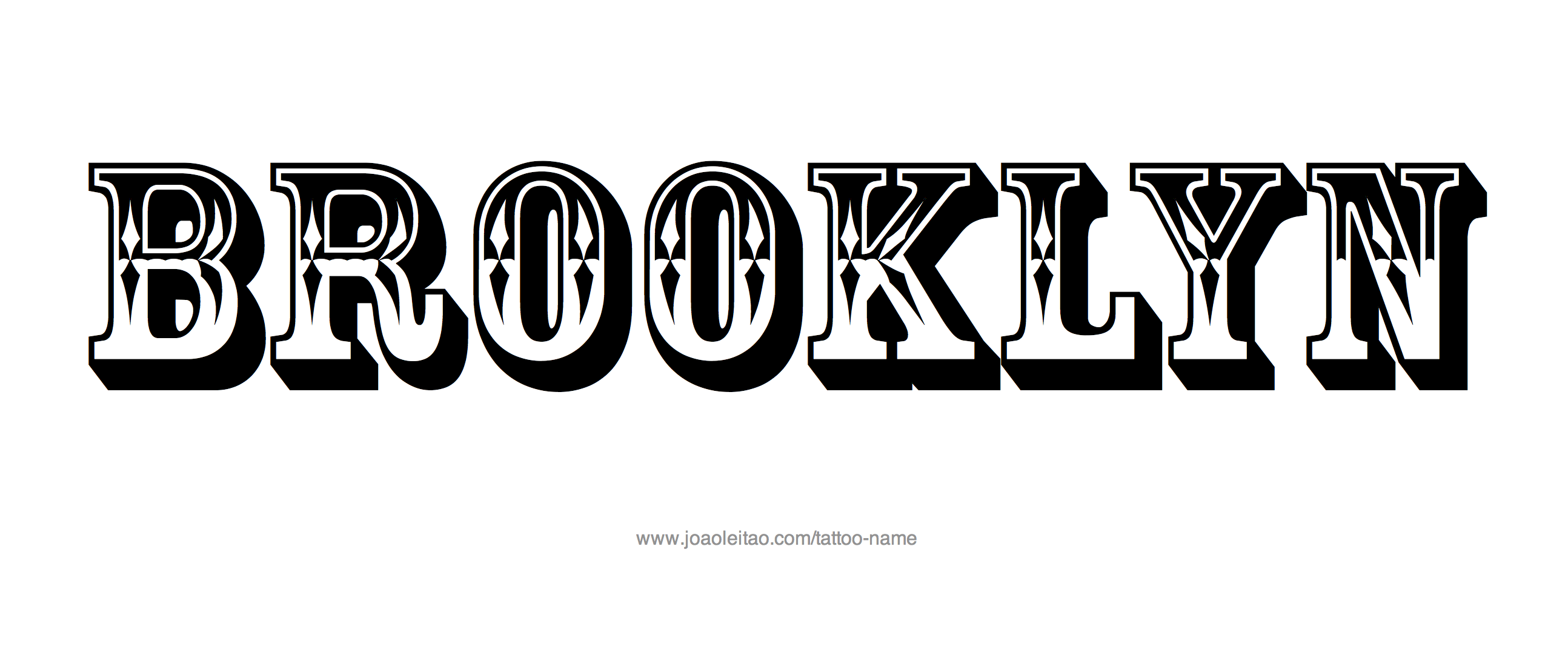 Brooklyn Name Tattoo Designs