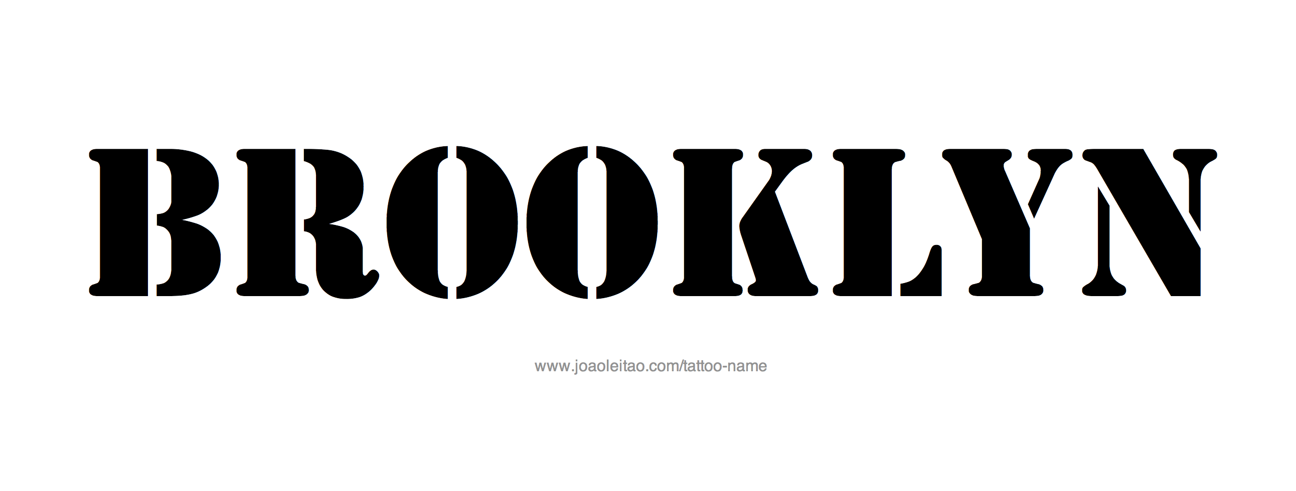 Brooklyn Name Tattoo Designs