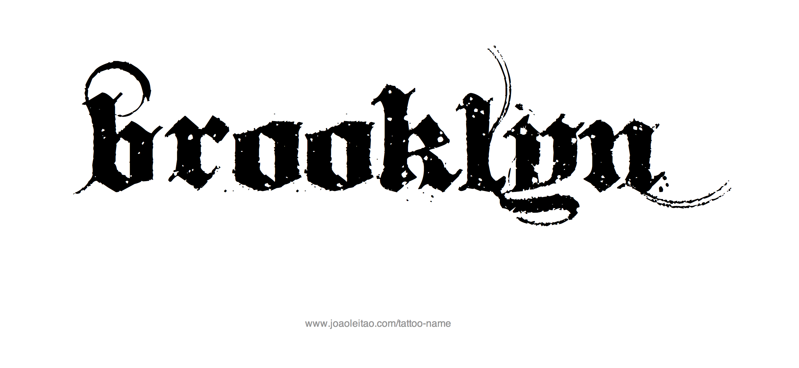 Brooklyn Name Tattoo Designs