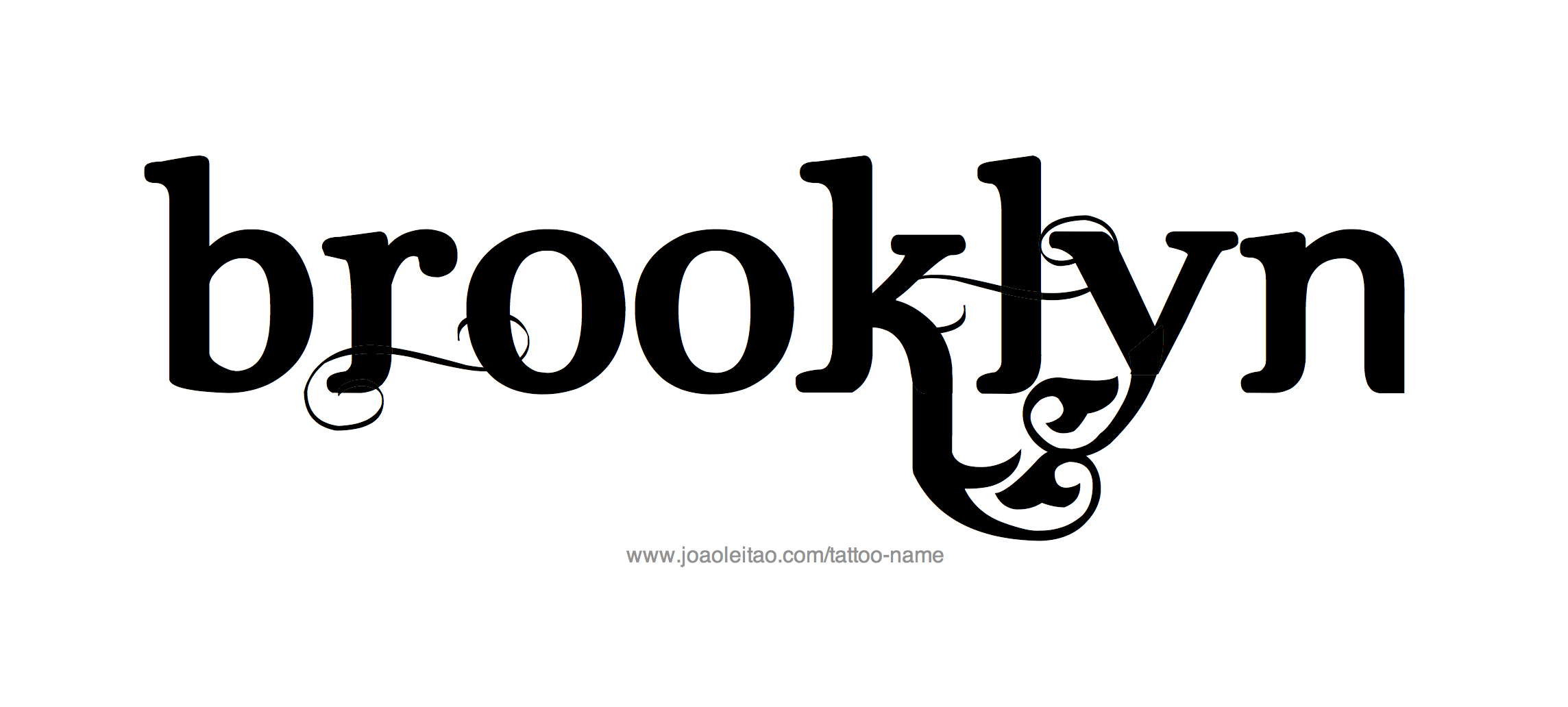 Brooklyn Name Tattoo Designs