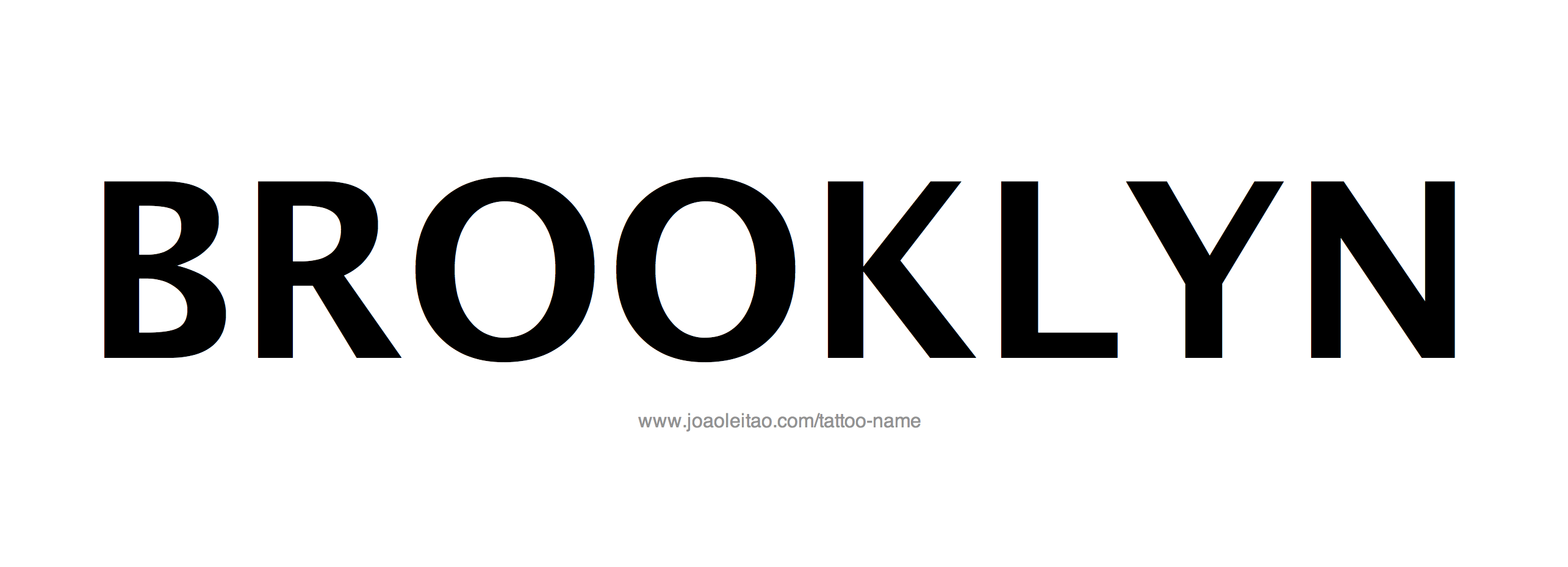 Brooklyn Name Tattoo Designs