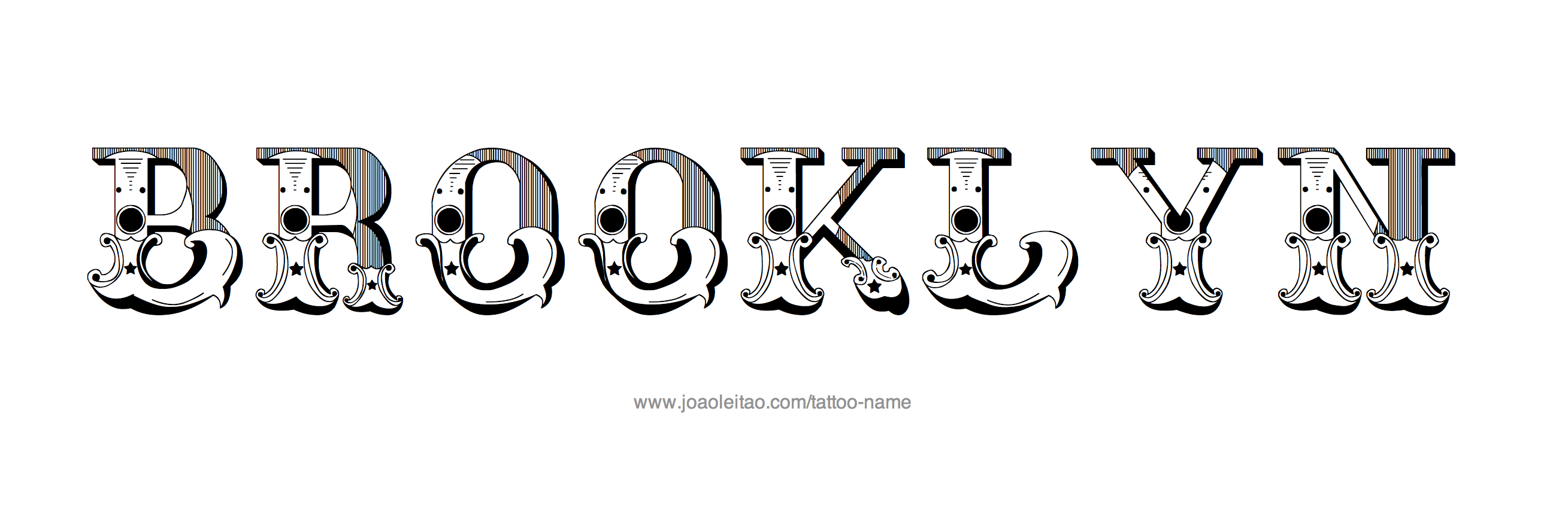Brooklyn Name Tattoo Designs