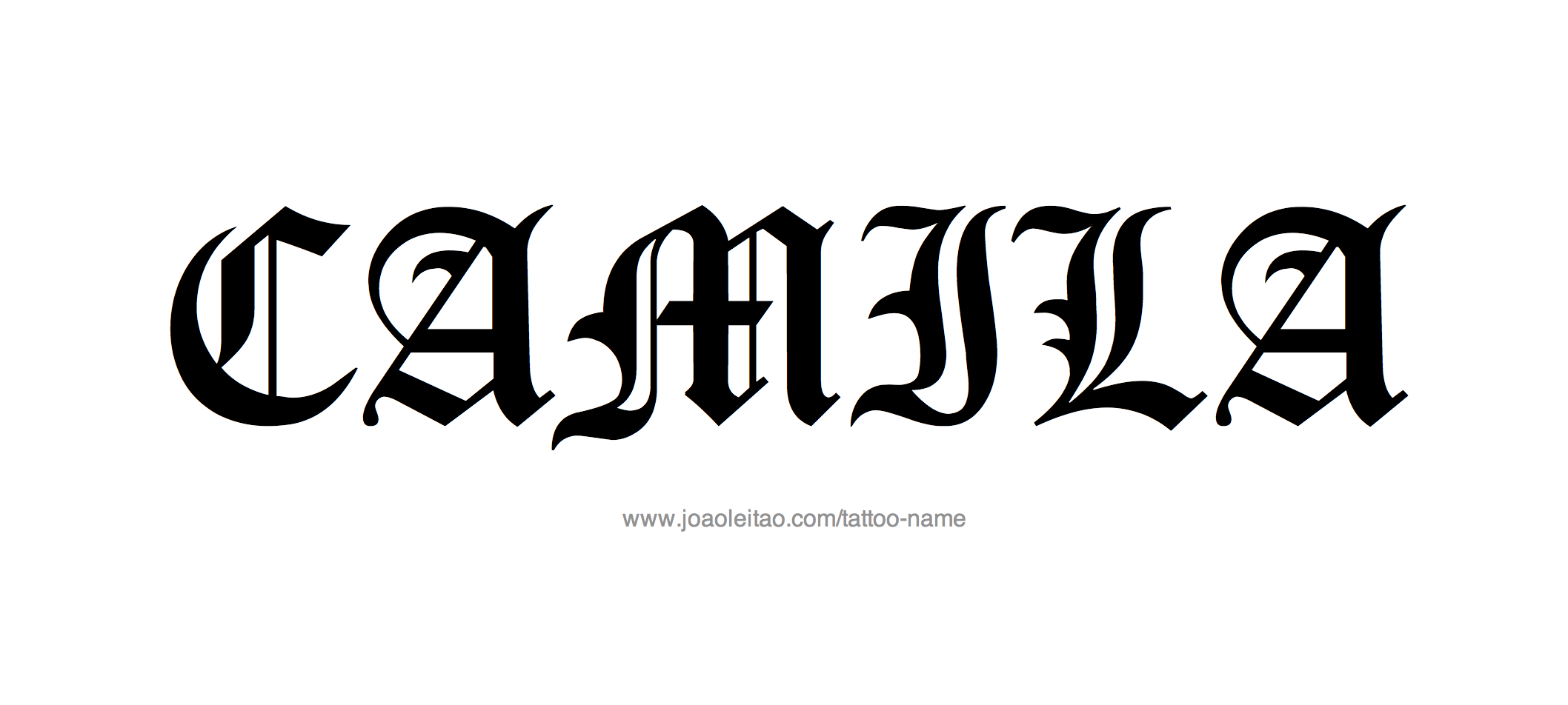 Camila Name Tattoo Designs