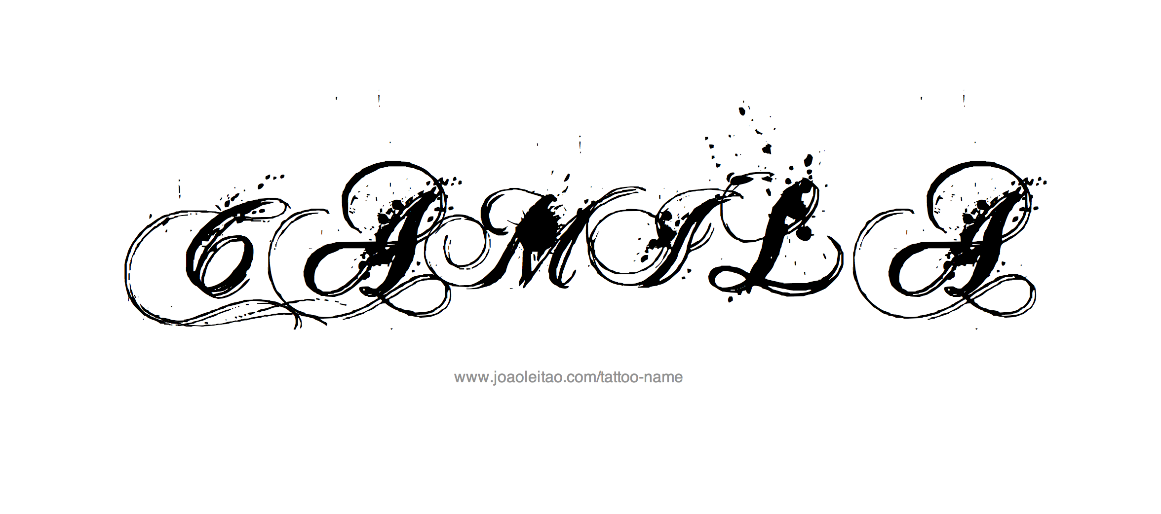 Camila Name Tattoo Designs