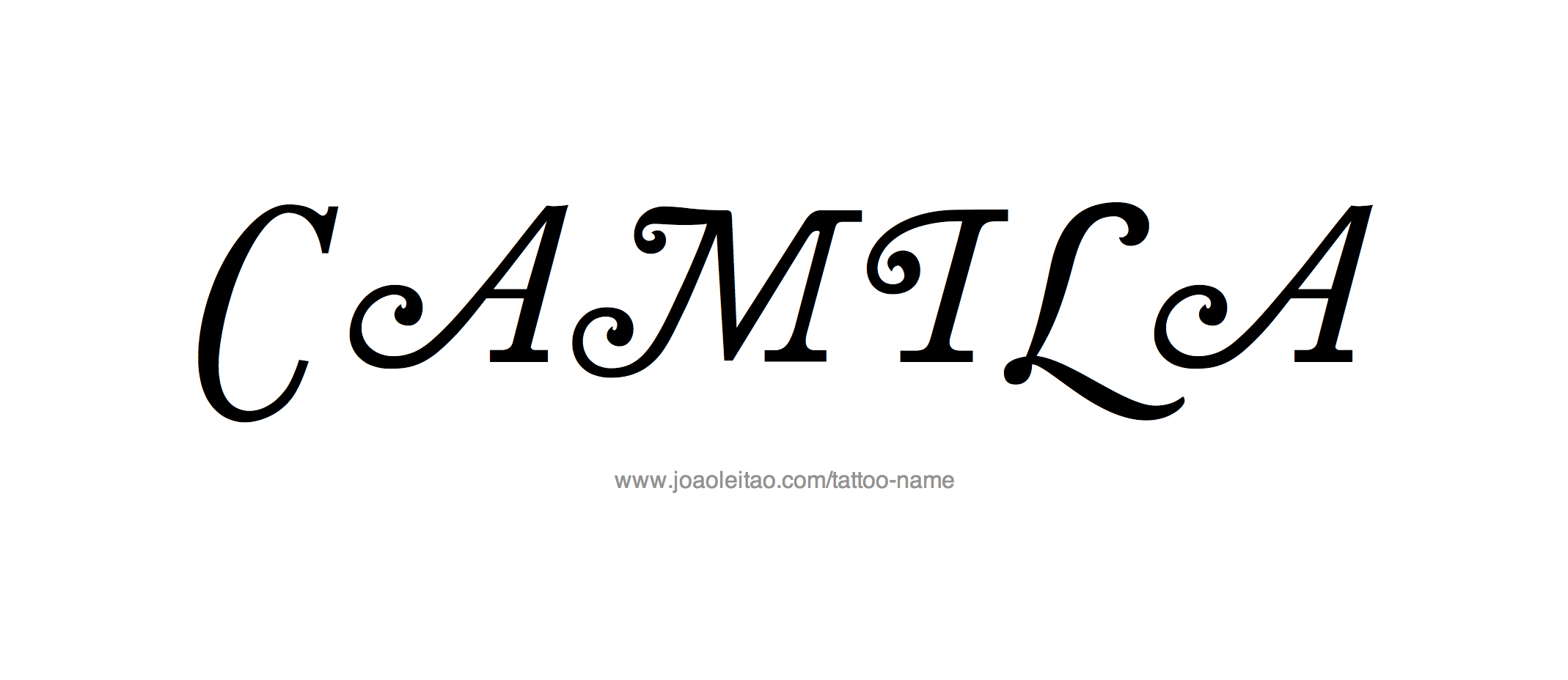 Camila Name Tattoo Designs