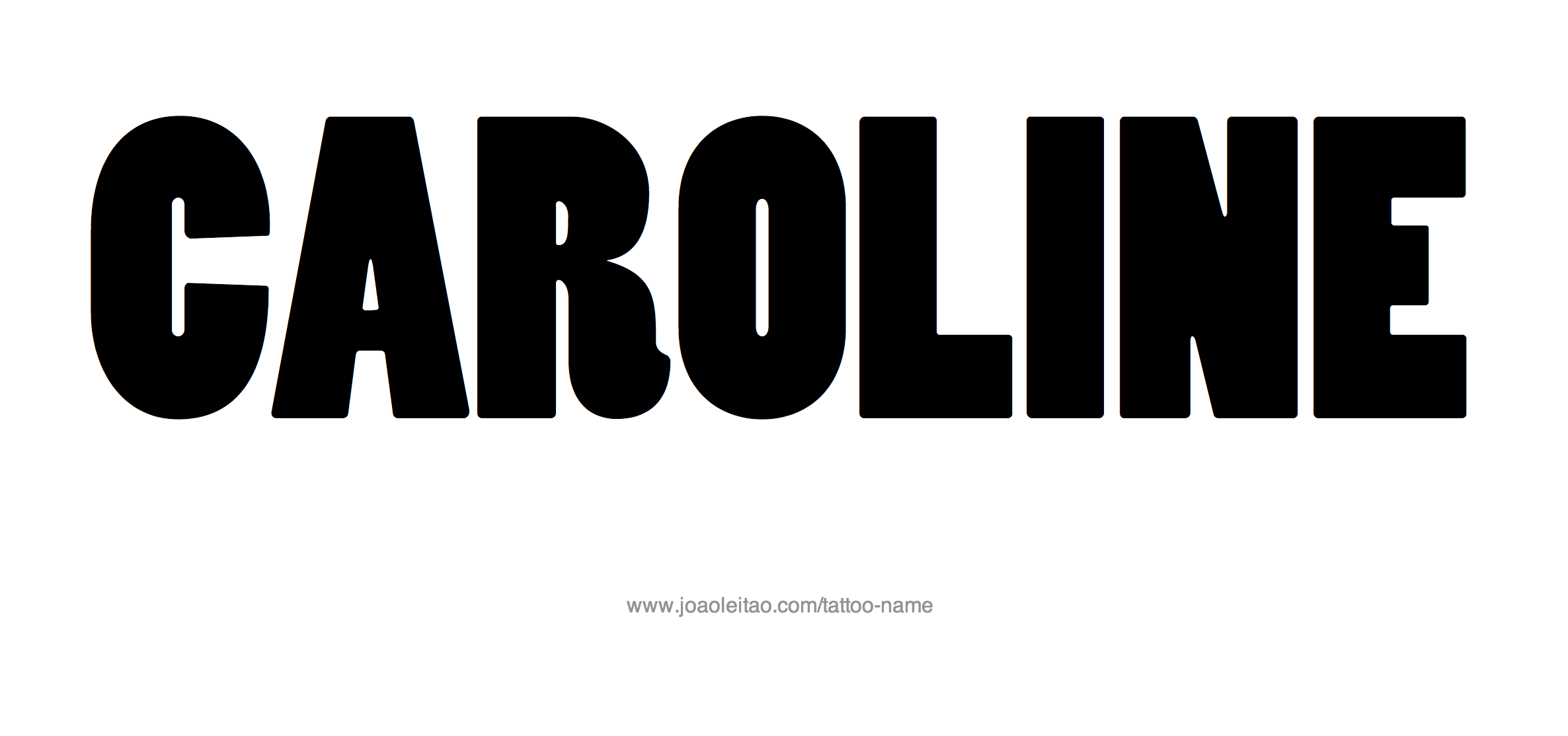 Caroline Name Tattoo Designs