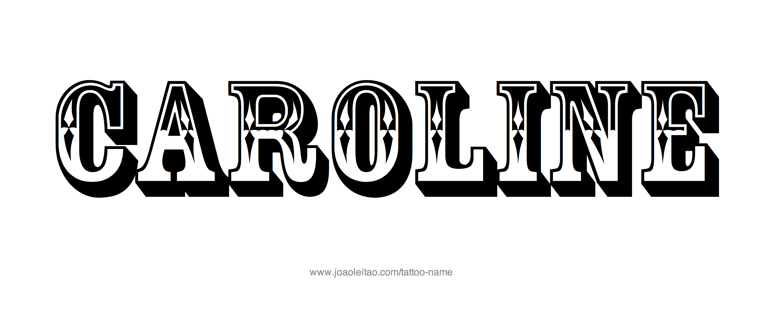 Caroline Name Tattoo Designs
