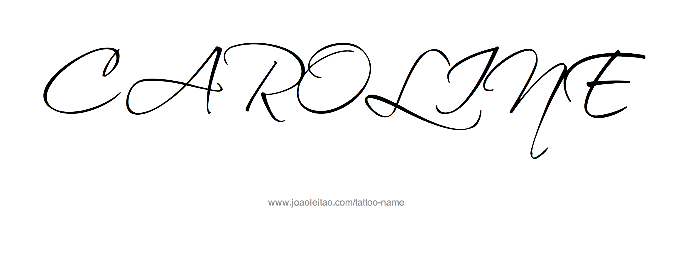 Caroline Name Tattoo Designs