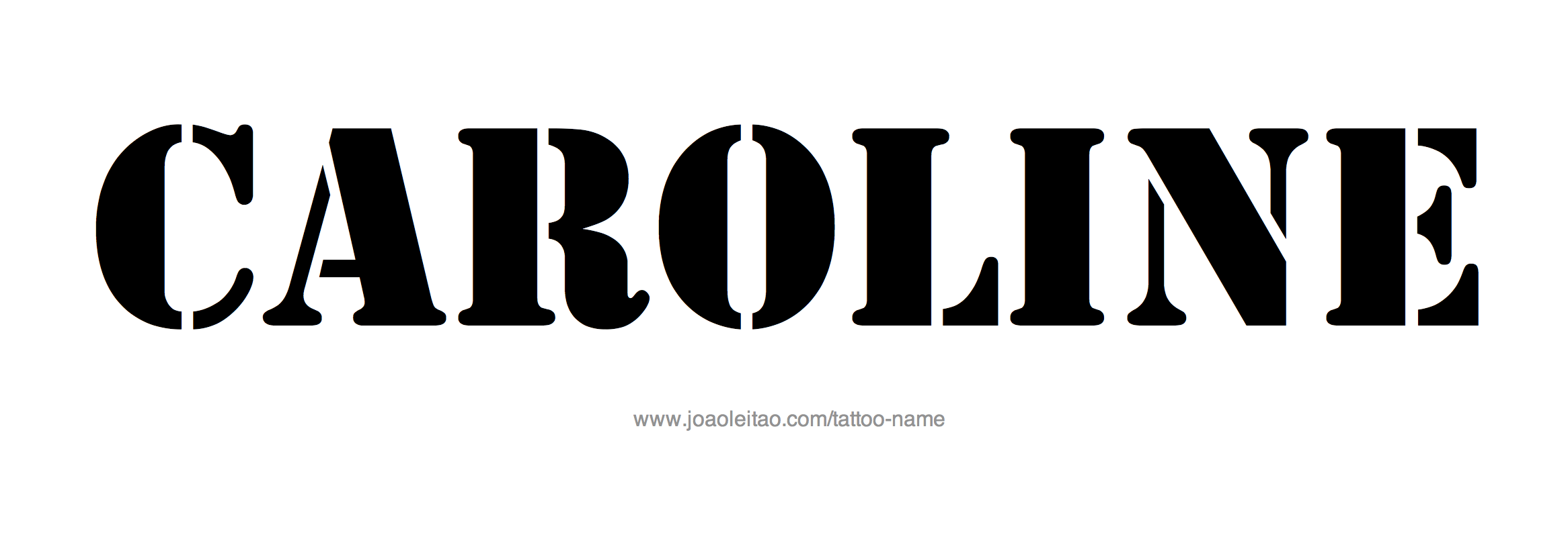 Caroline Name Tattoo Designs