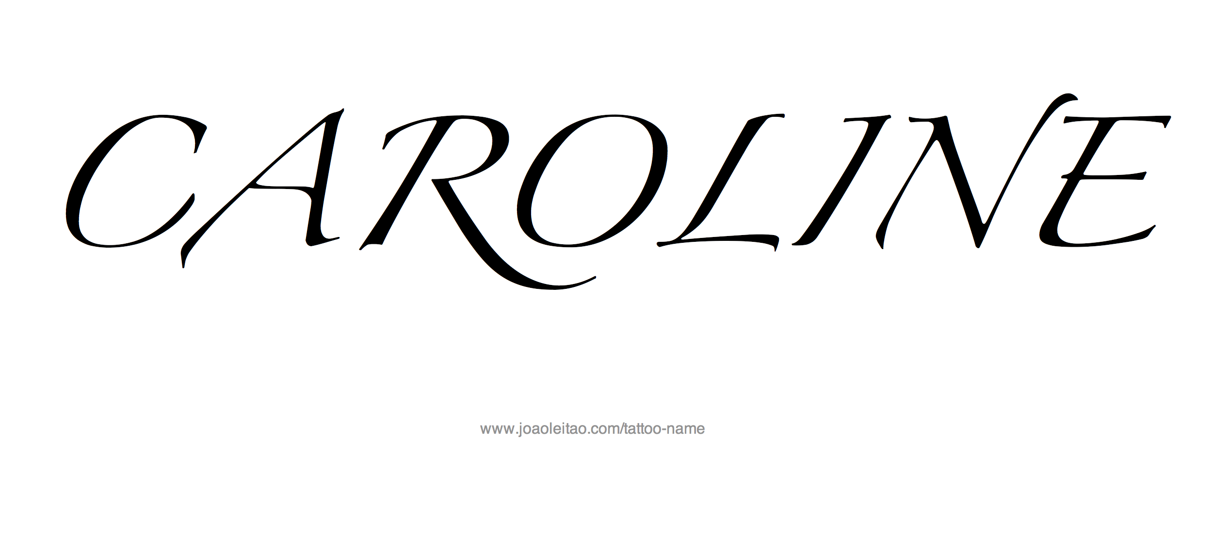 Caroline Name Tattoo Designs