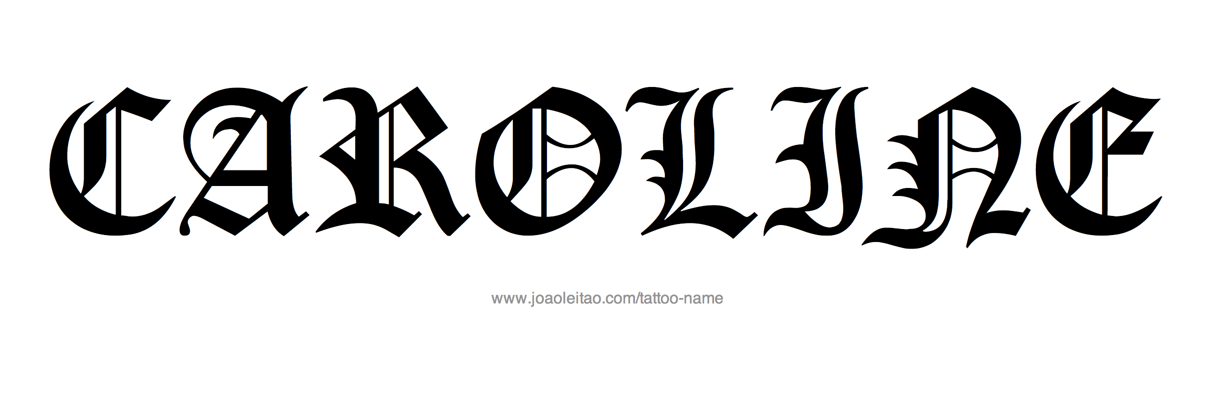 Caroline Name Tattoo Designs