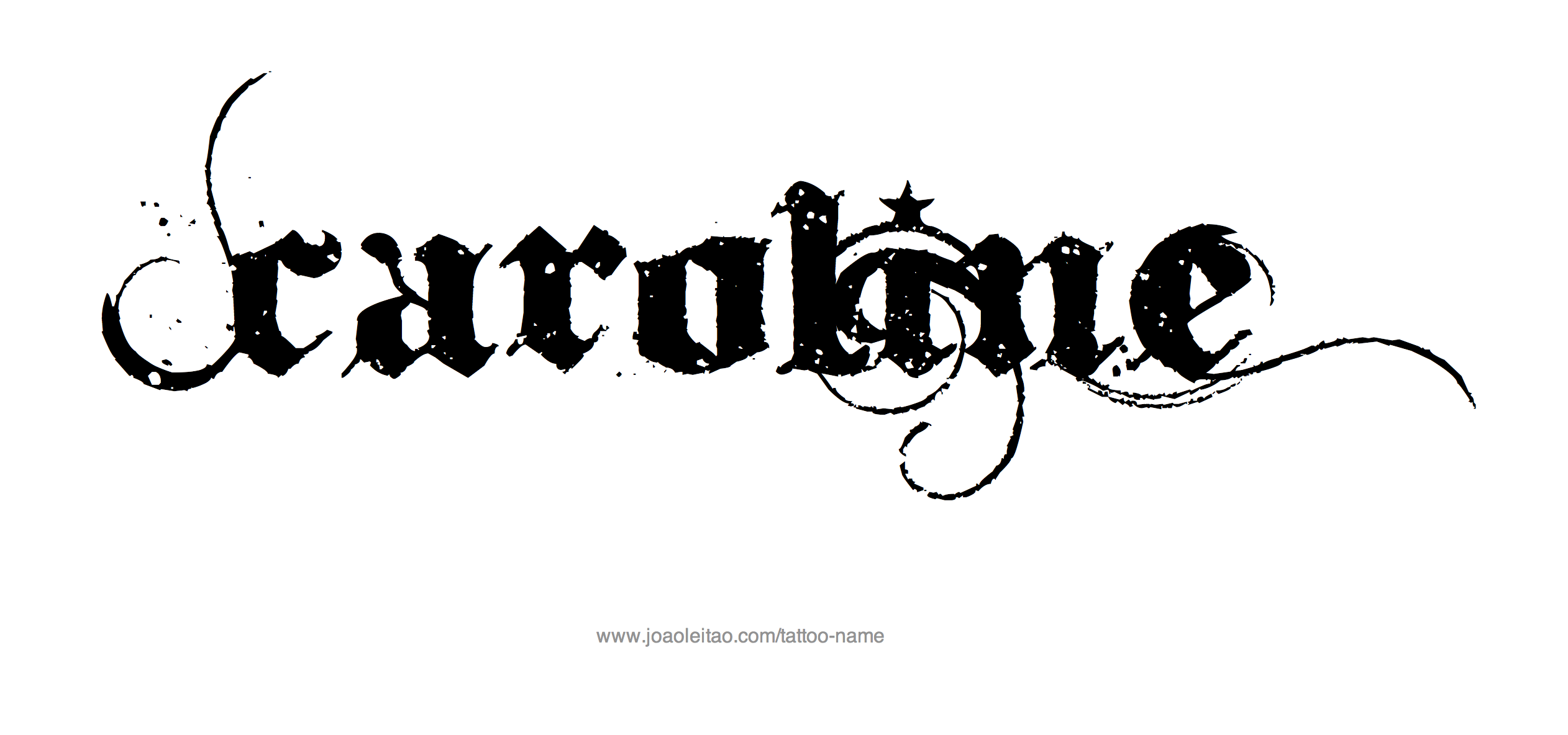 Caroline Name Tattoo Designs