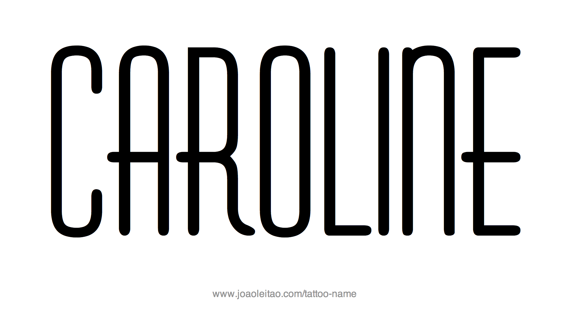 Caroline Name Tattoo Designs