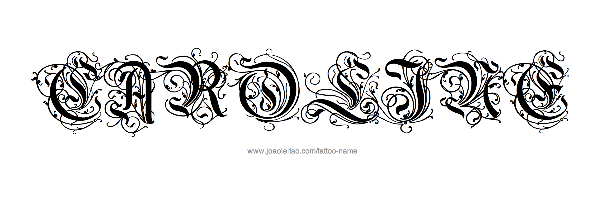 Caroline Name Tattoo Designs