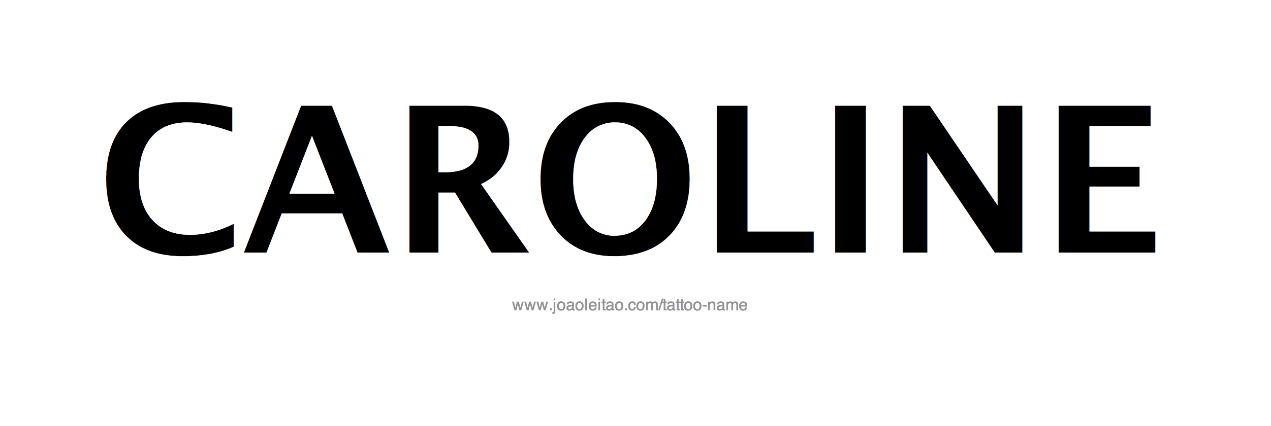 Caroline Name Tattoo Designs