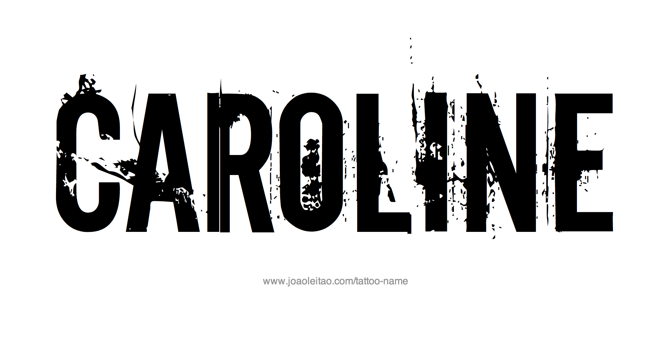 Caroline Name Tattoo Designs
