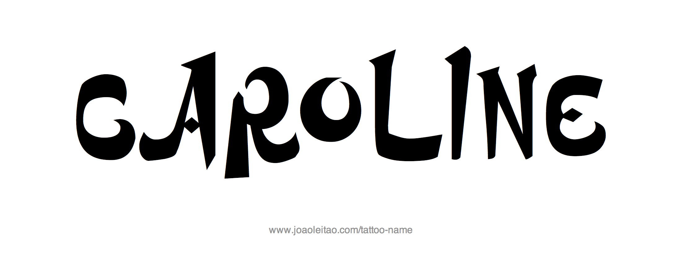 Caroline Name Tattoo Designs