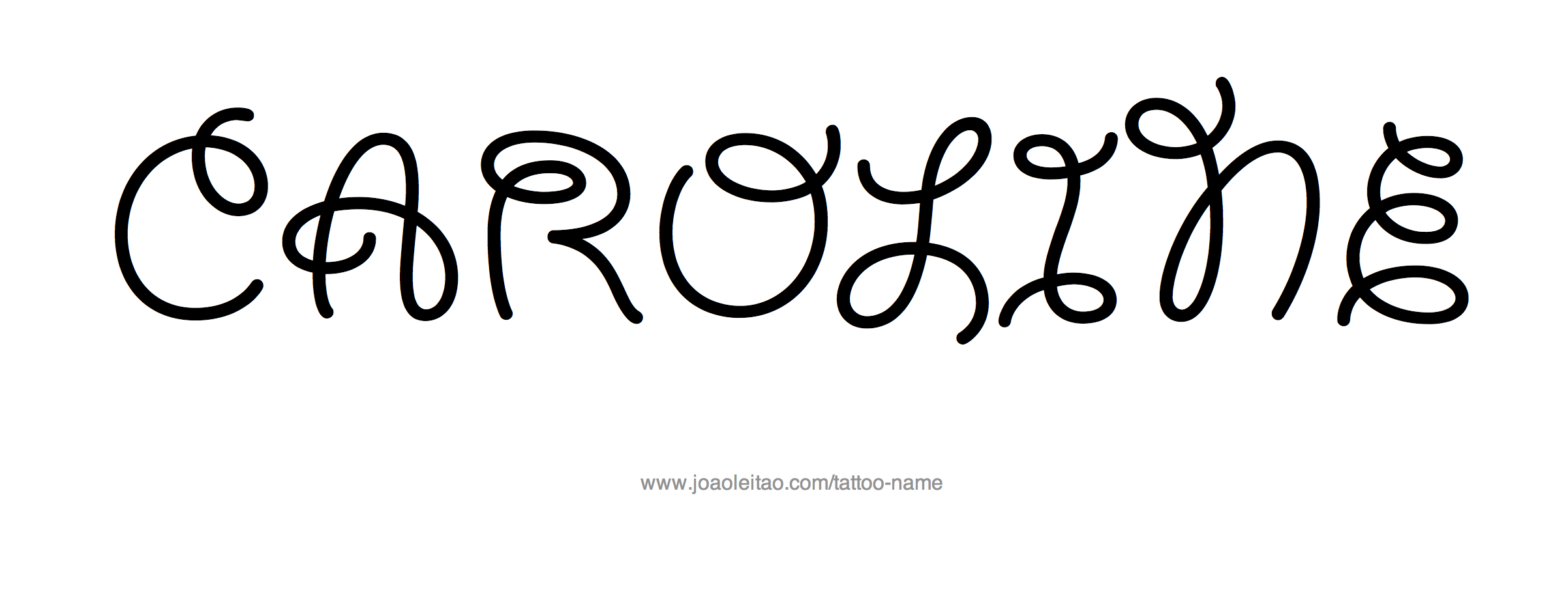 Caroline Name Tattoo Designs