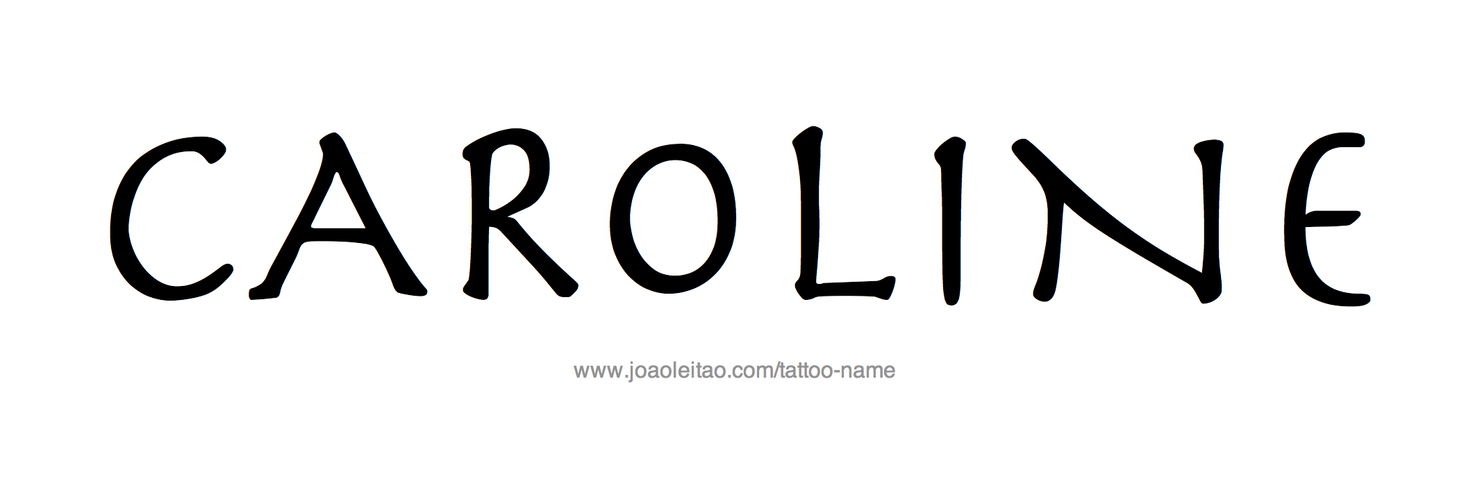 Caroline Name Tattoo Designs