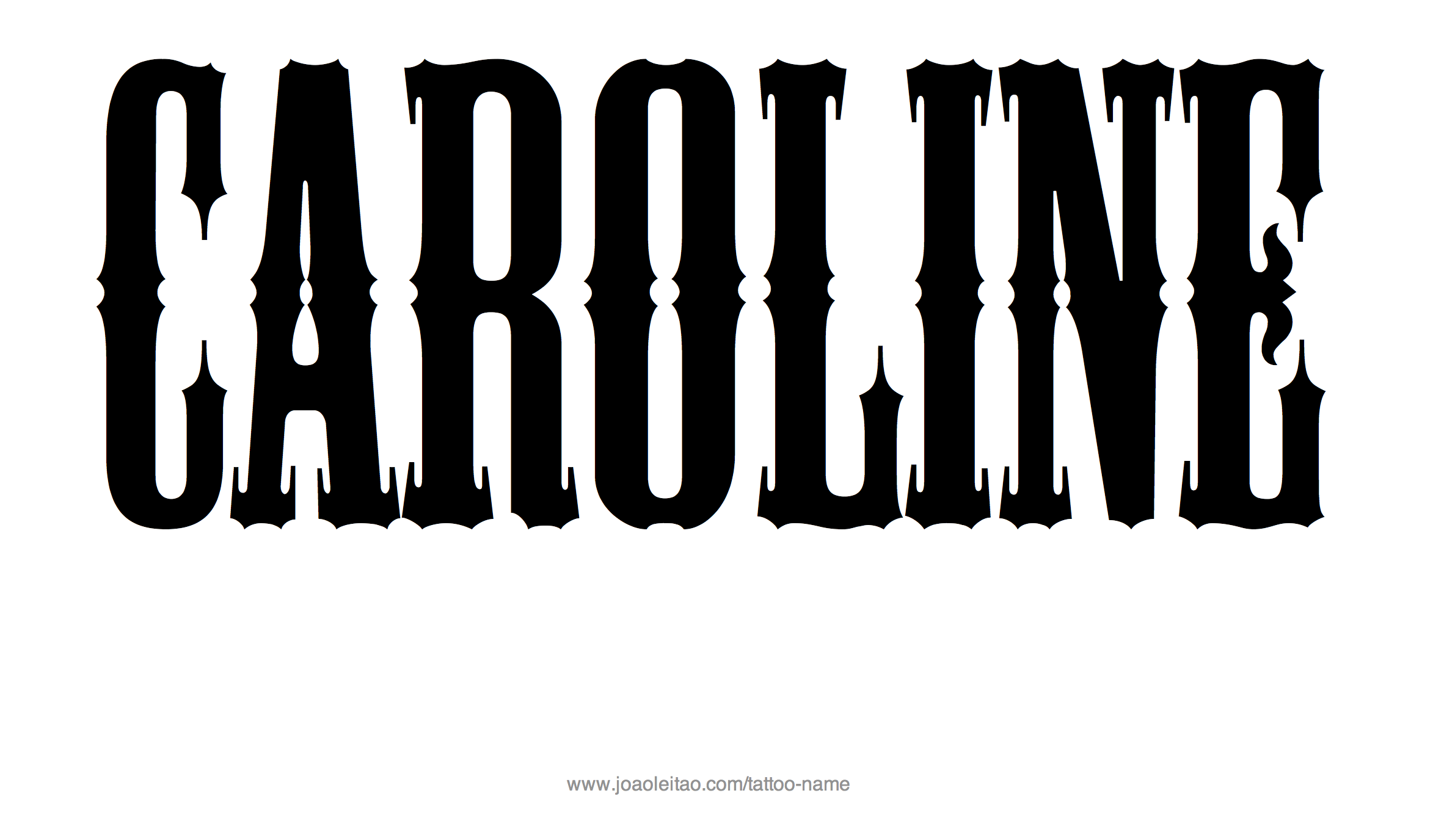 Caroline Name Tattoo Designs
